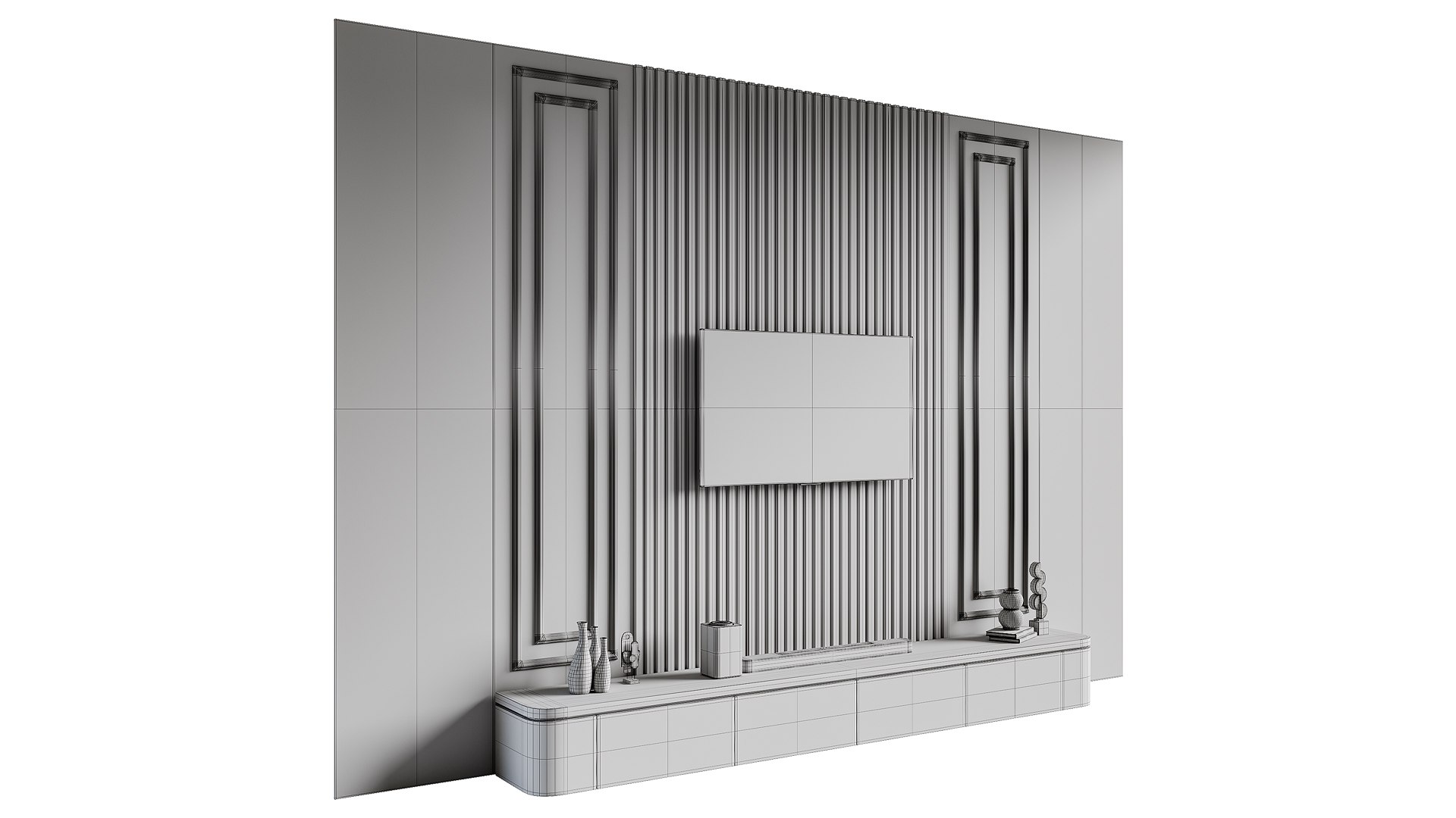 3D Modern TV Wall 030 - TurboSquid 2379206