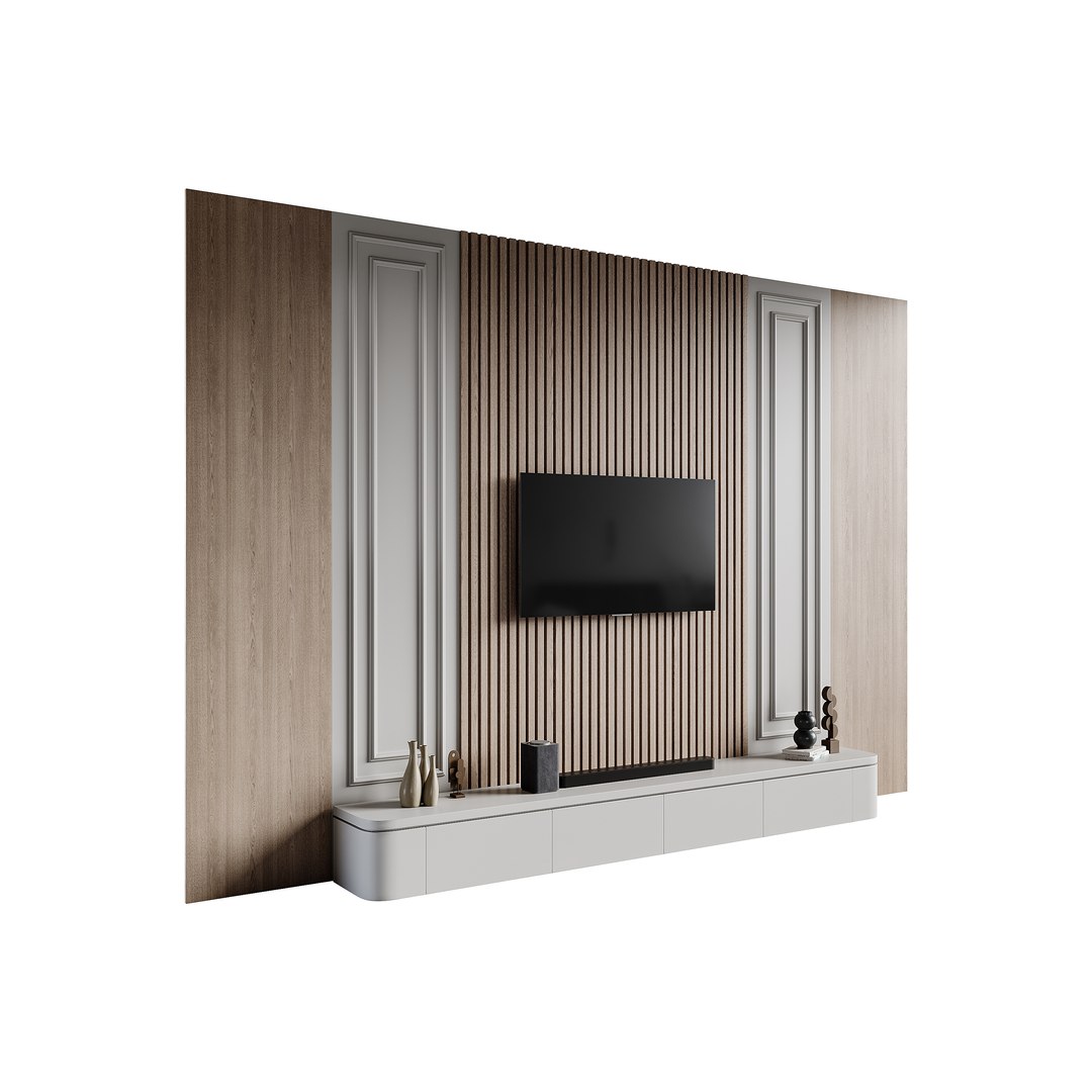 3D Modern TV Wall 030 - TurboSquid 2379206