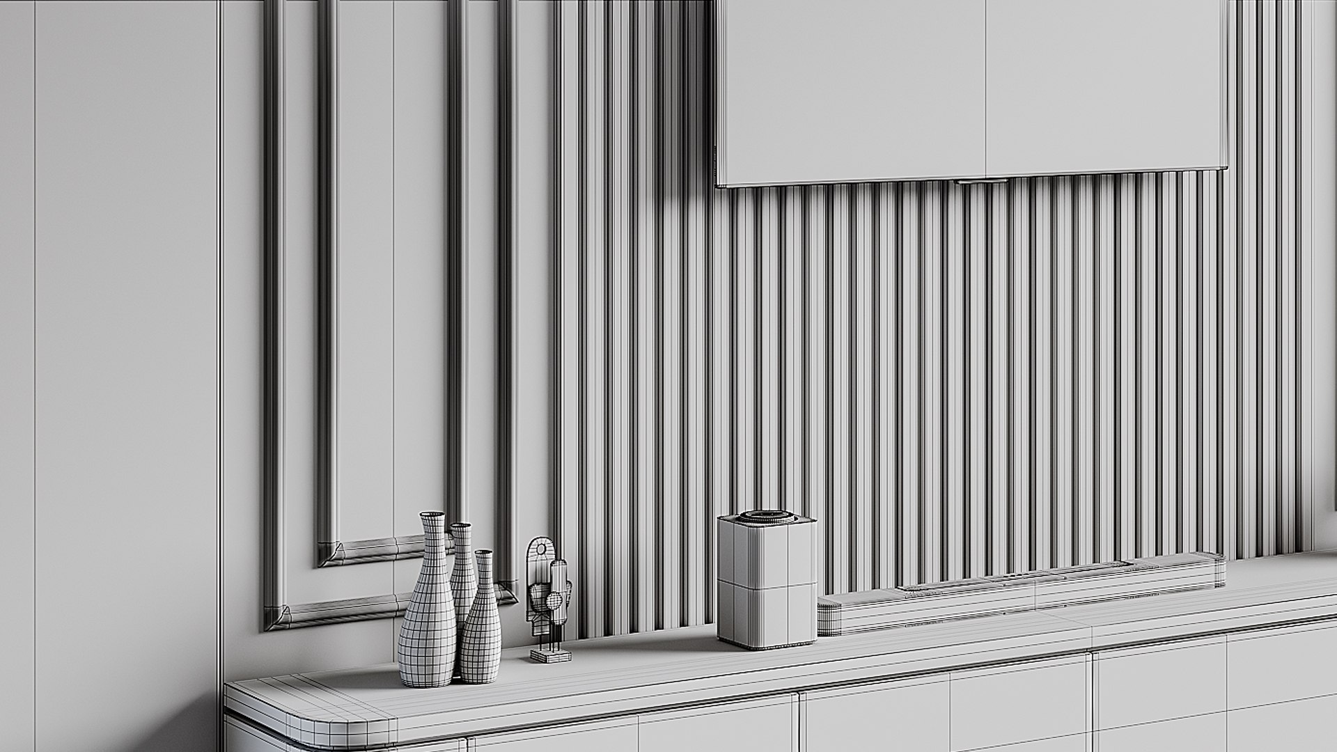 3D Modern TV Wall 030 - TurboSquid 2379206