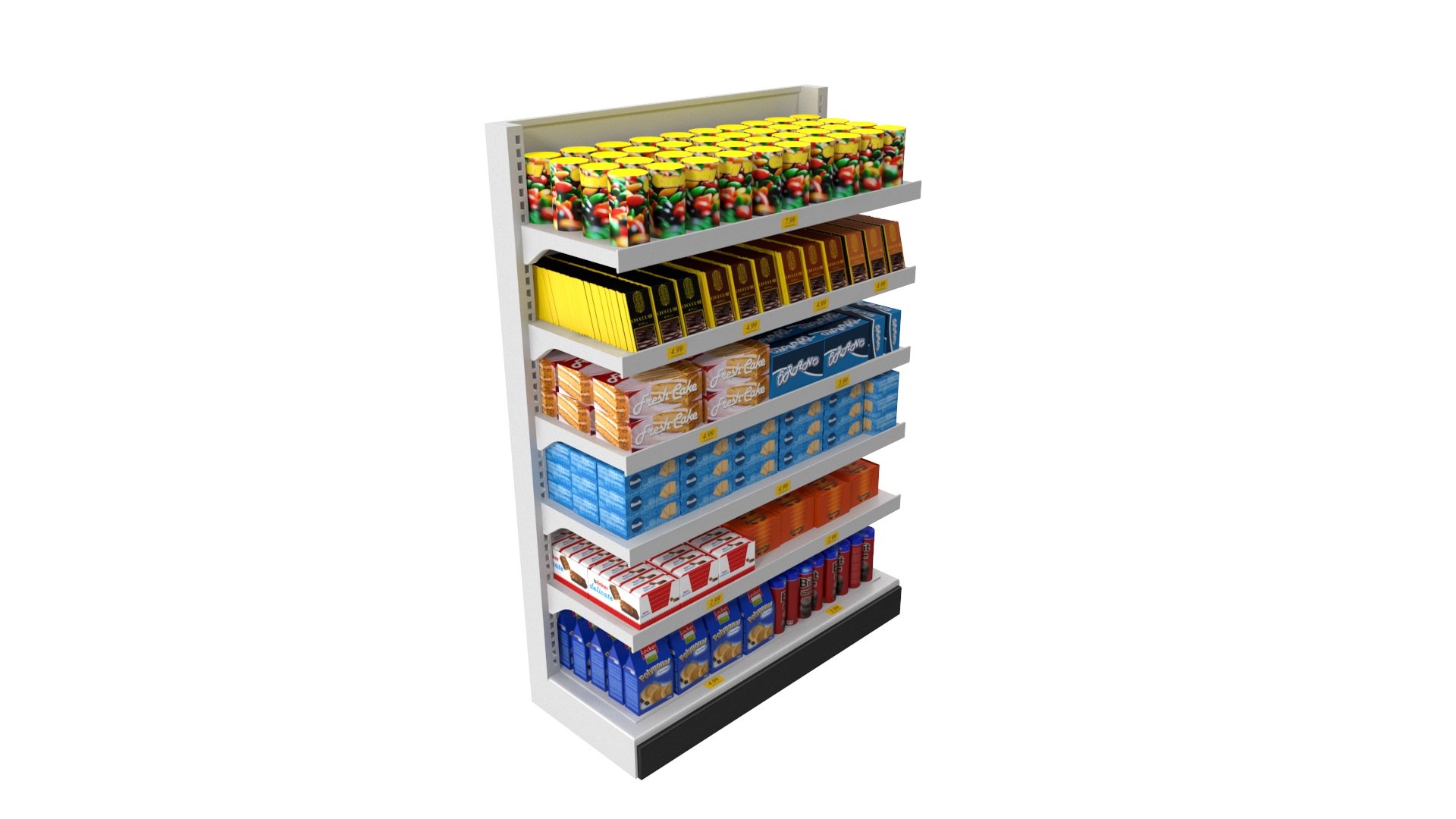 Supermarket Snacks Shelf Model - TurboSquid 2173873