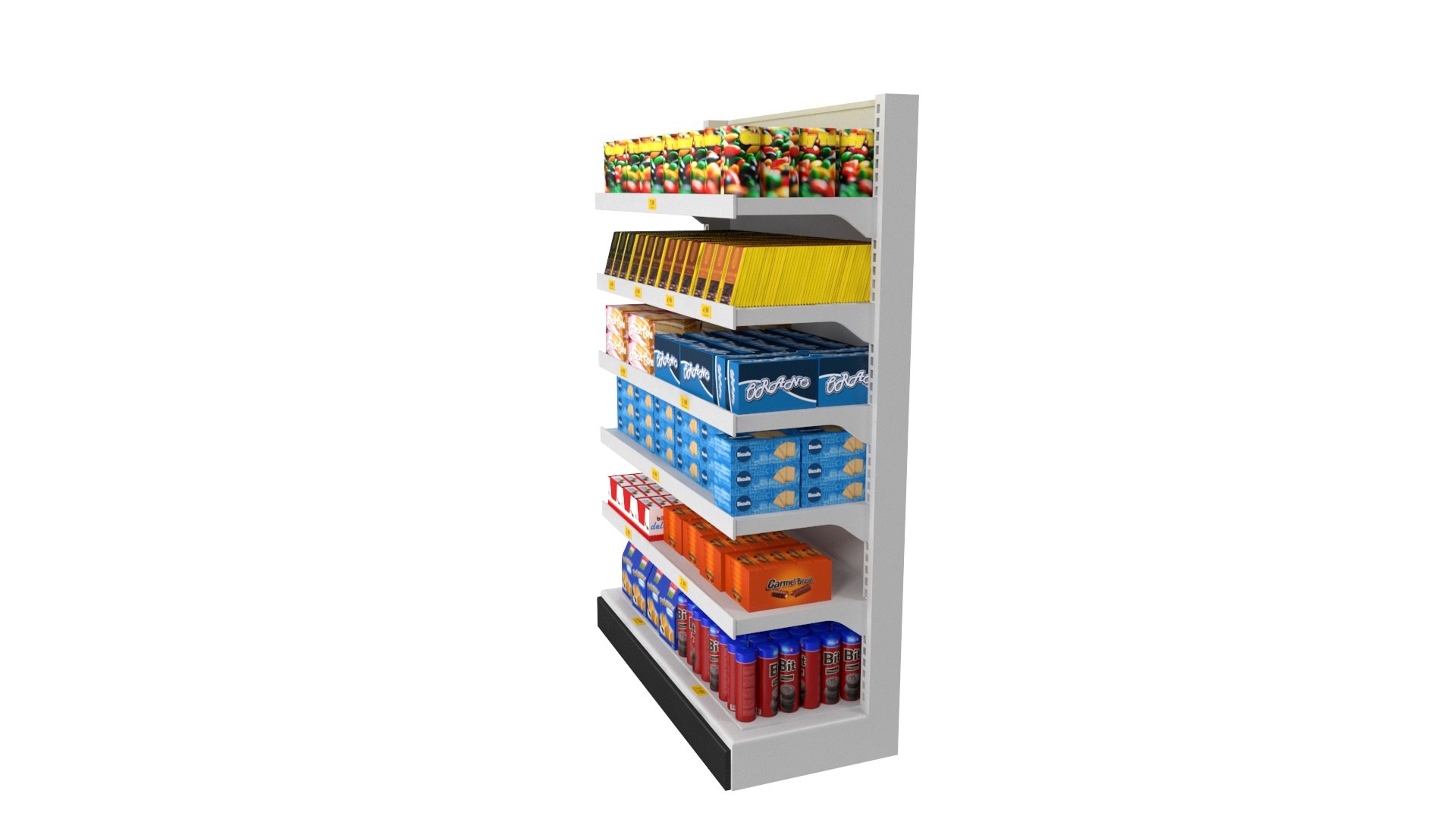 Supermarket Snacks Shelf Model - TurboSquid 2173873