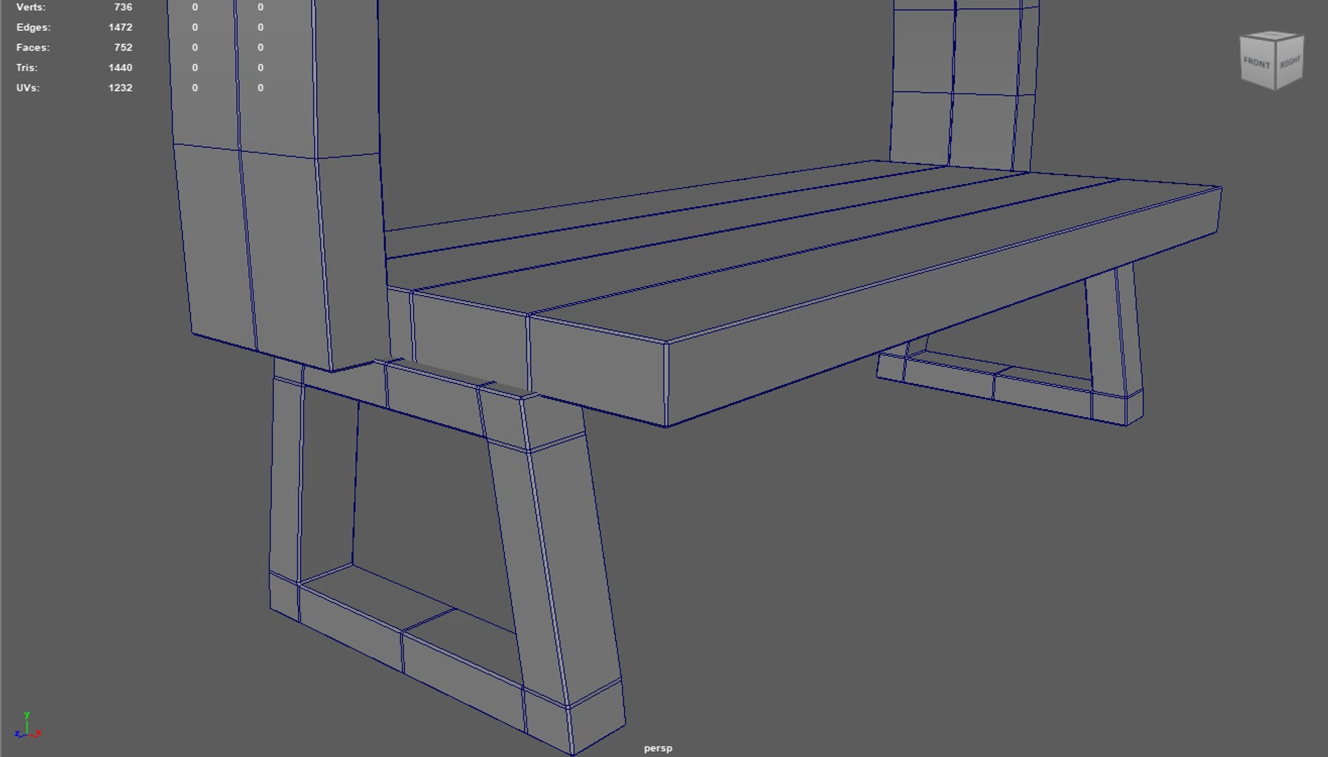 Low Poly Bench 010 3D Model - TurboSquid 2411464