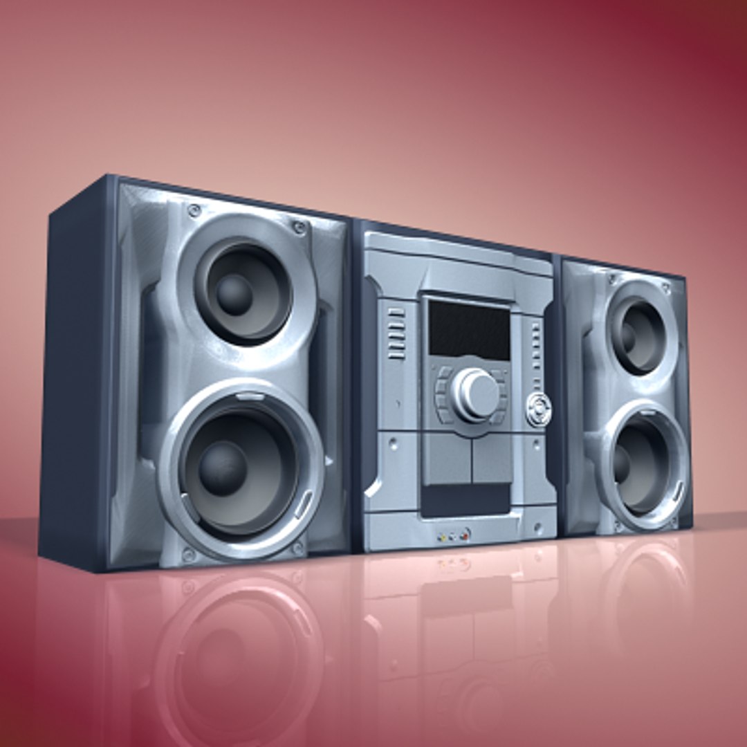 3d Model Stereo Music Set