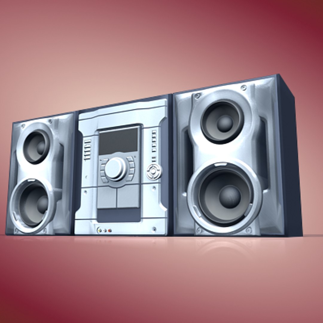 3d Model Stereo Music Set