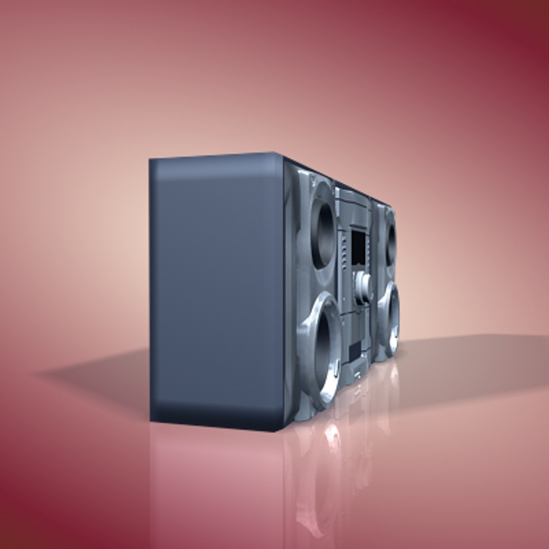 3d Model Stereo Music Set