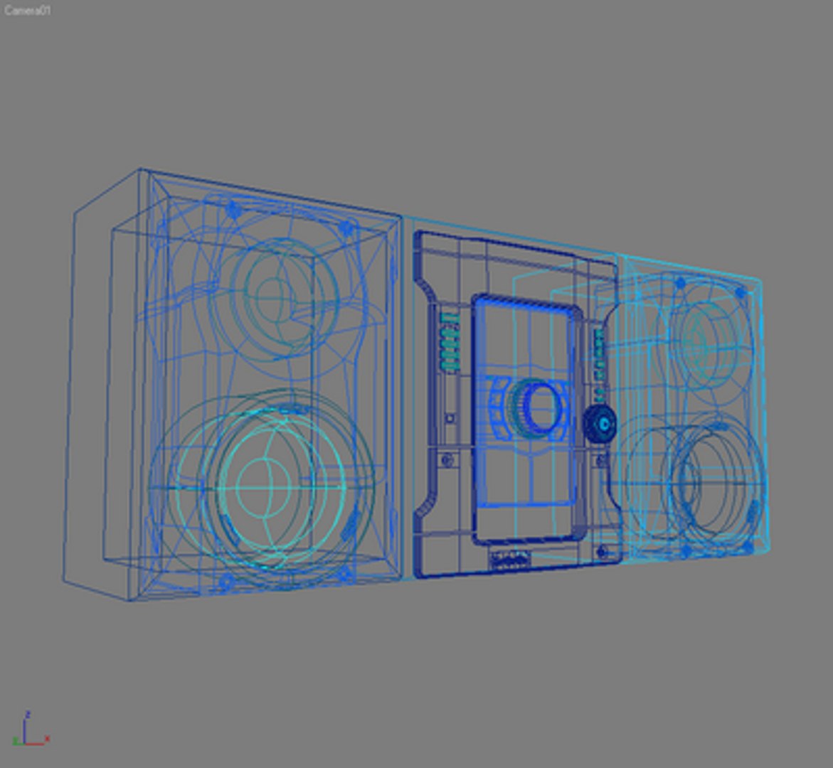 3d Model Stereo Music Set