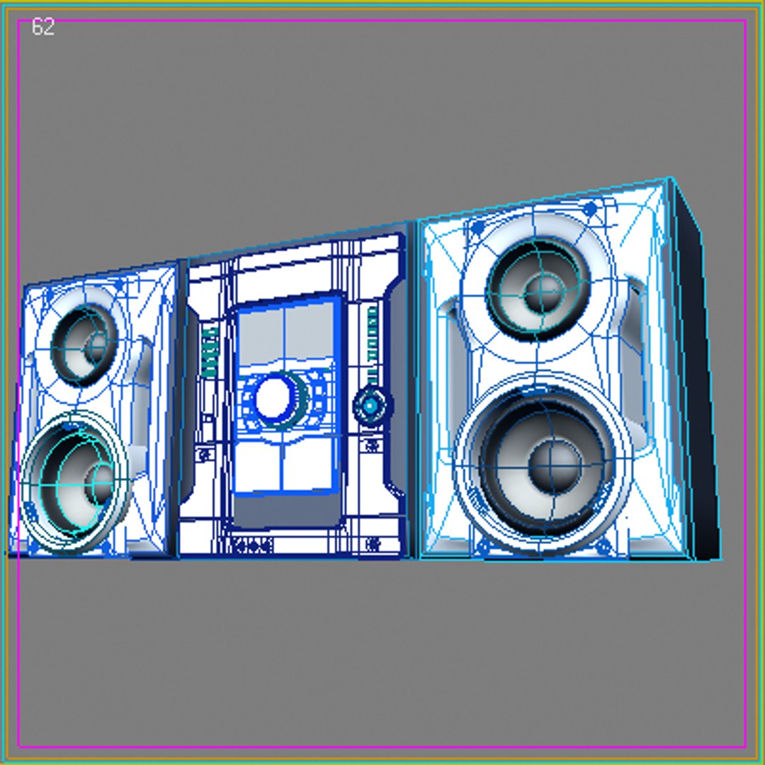 3d Model Stereo Music Set