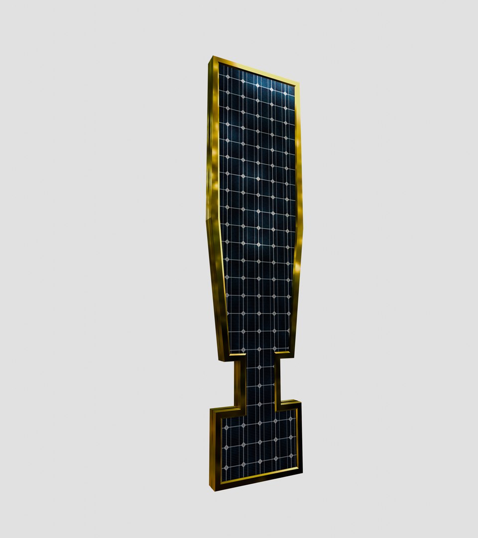 Solar Panel Exclamation Mark 3D Model - TurboSquid 2242449