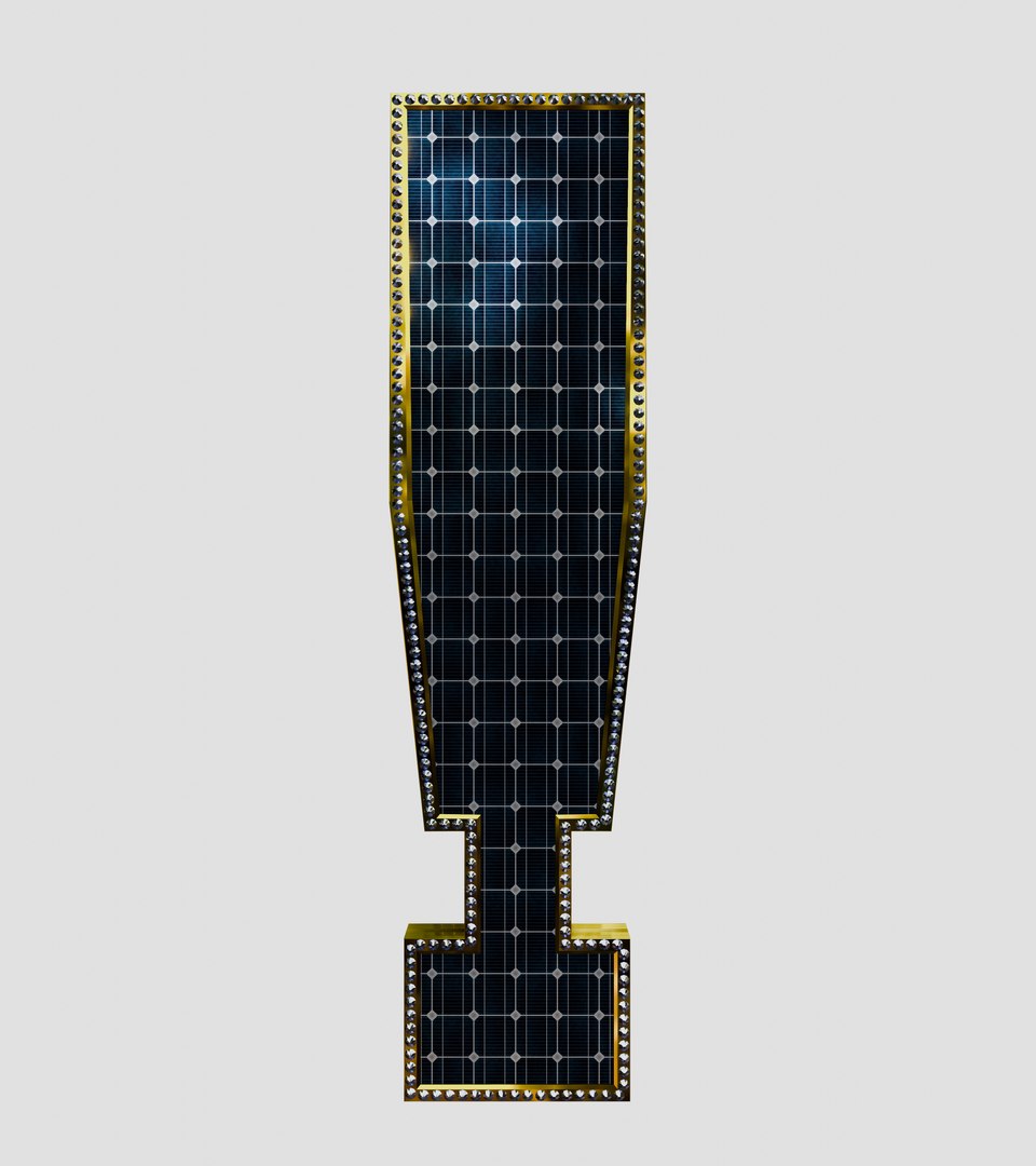 Solar Panel Exclamation Mark 3D Model - TurboSquid 2242449
