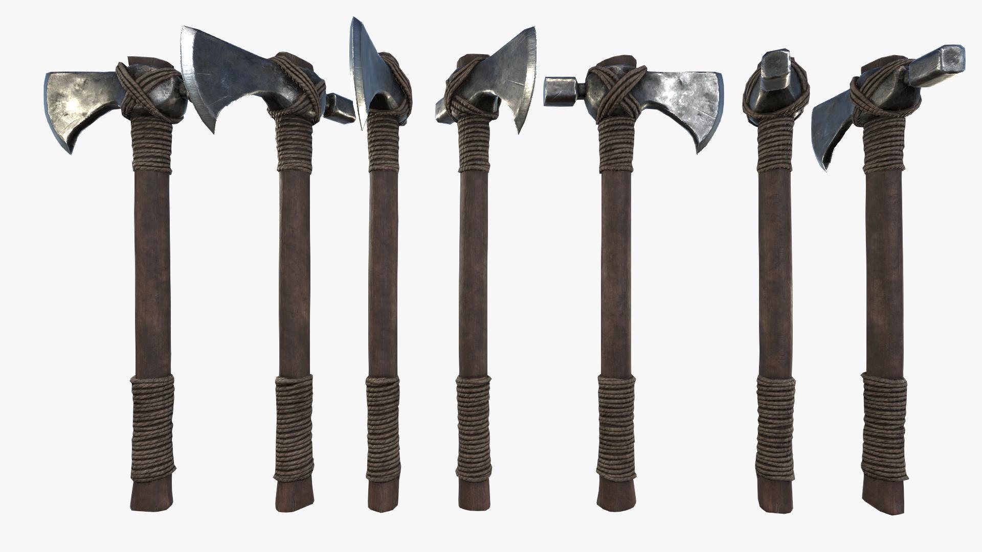 Fantasy Axe RPG Tomahawk Hatchet Pickaxe Mattock Axe Great Axe Battle ...