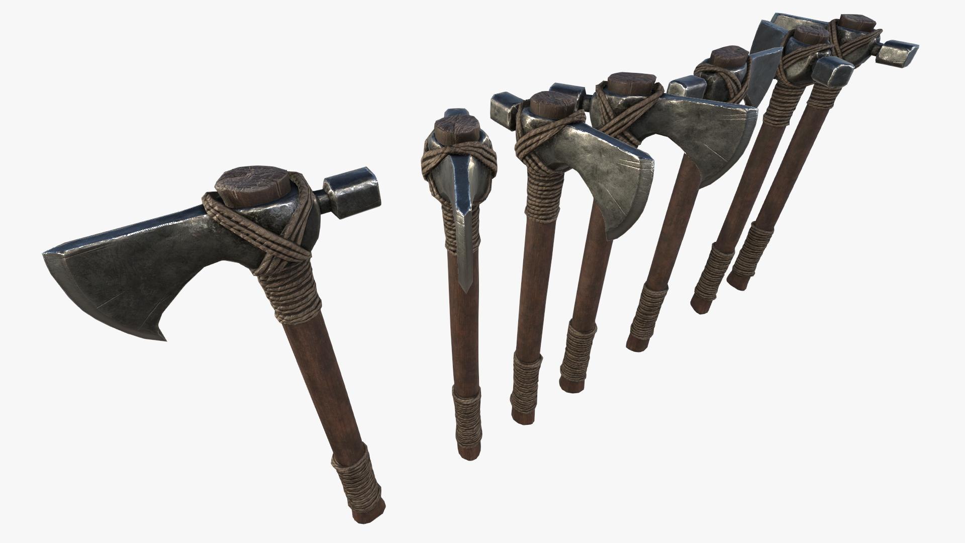 Fantasy Axe RPG Tomahawk Hatchet Pickaxe Mattock Axe Great Axe Battle ...