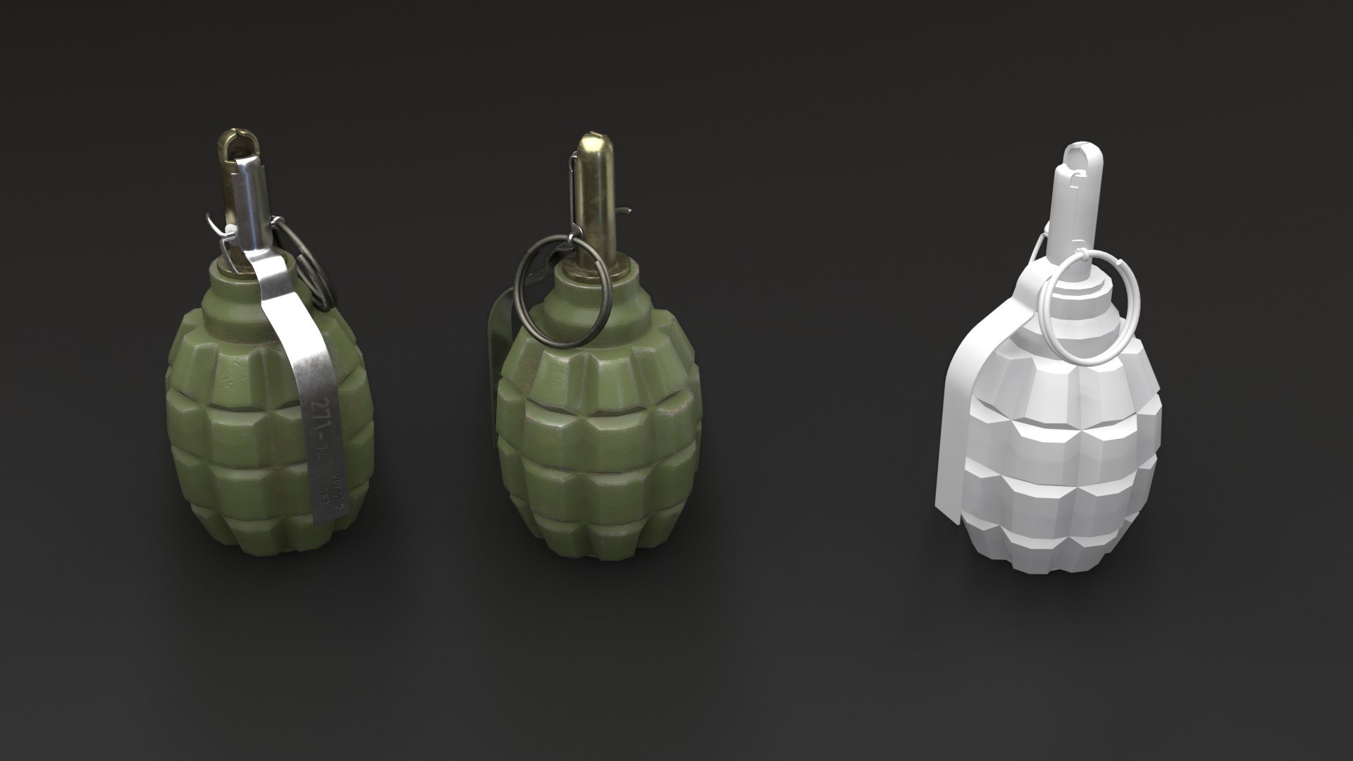 3D model Grenades Pack Game-Ready - TurboSquid 1815816