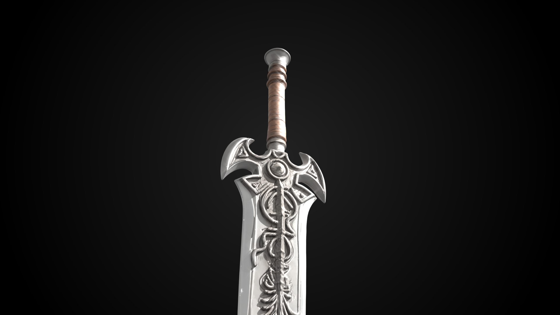 3D Stylized Knight Sword - Crusader Blade - Stoneguard - TurboSquid 2426021