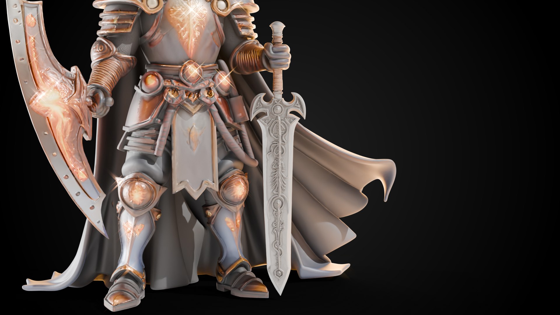 3D Stylized Knight Sword - Crusader Blade - Stoneguard - TurboSquid 2426021