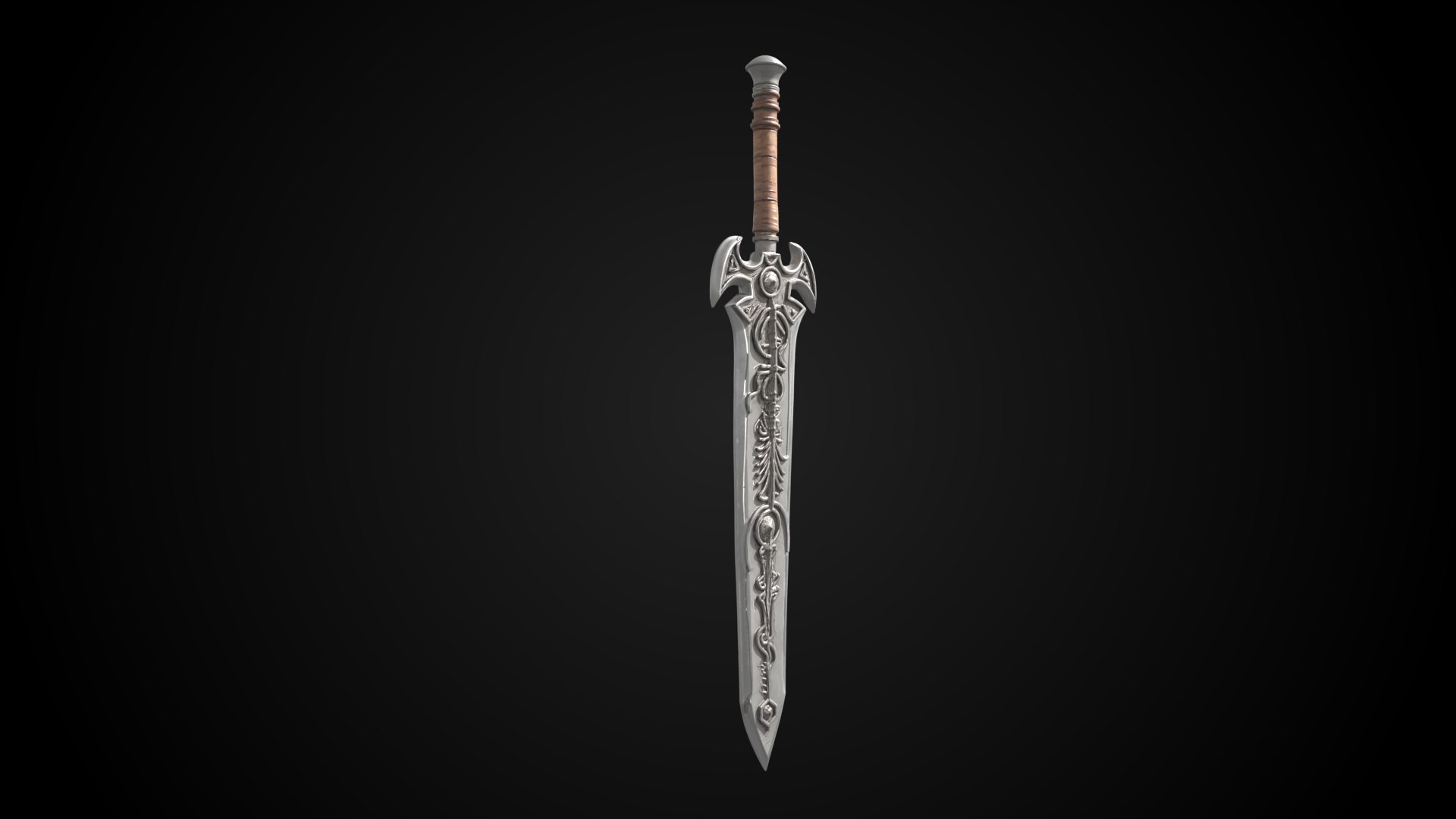 3D Stylized Knight Sword - Crusader Blade - Stoneguard - TurboSquid 2426021