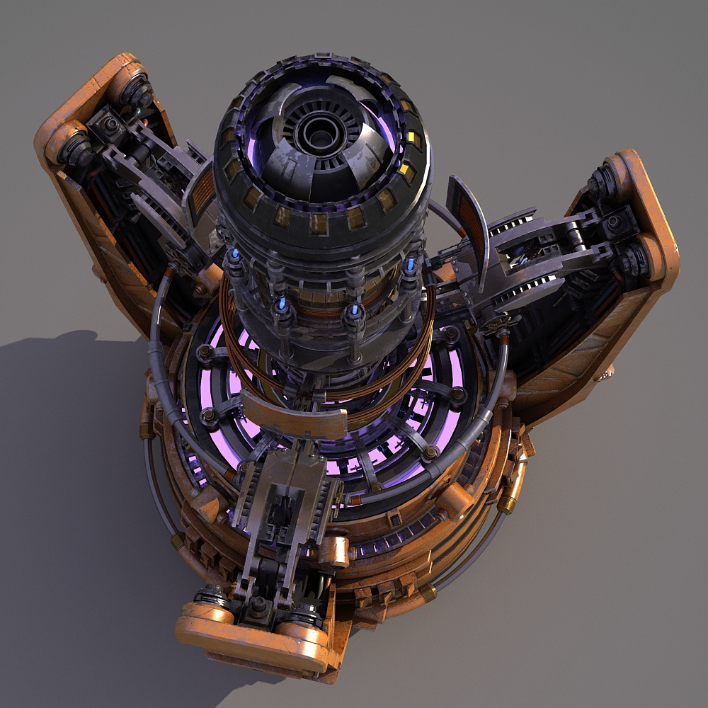 sci-fi energy generator 3d max
