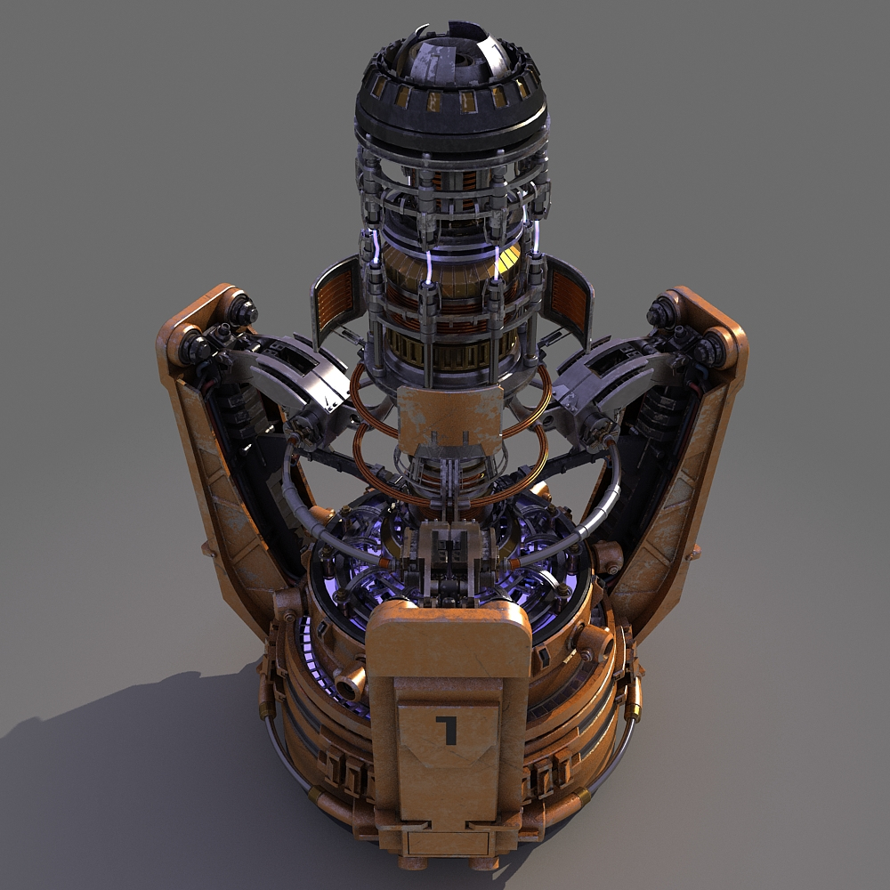 sci-fi energy generator 3d max