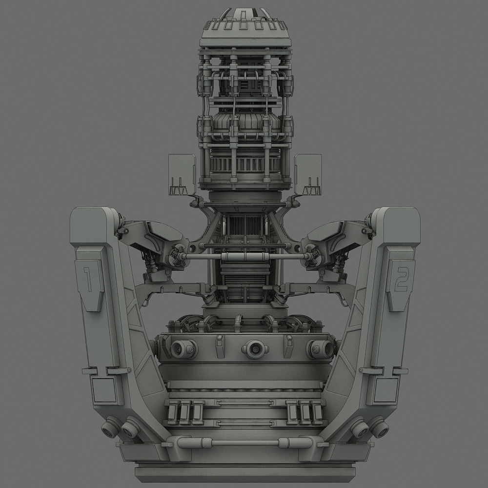 sci-fi energy generator 3d max