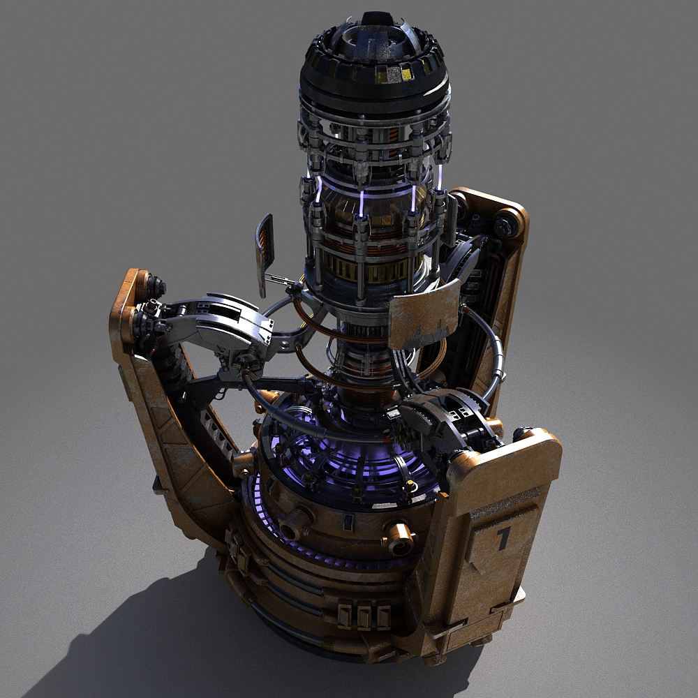 sci-fi energy generator 3d max