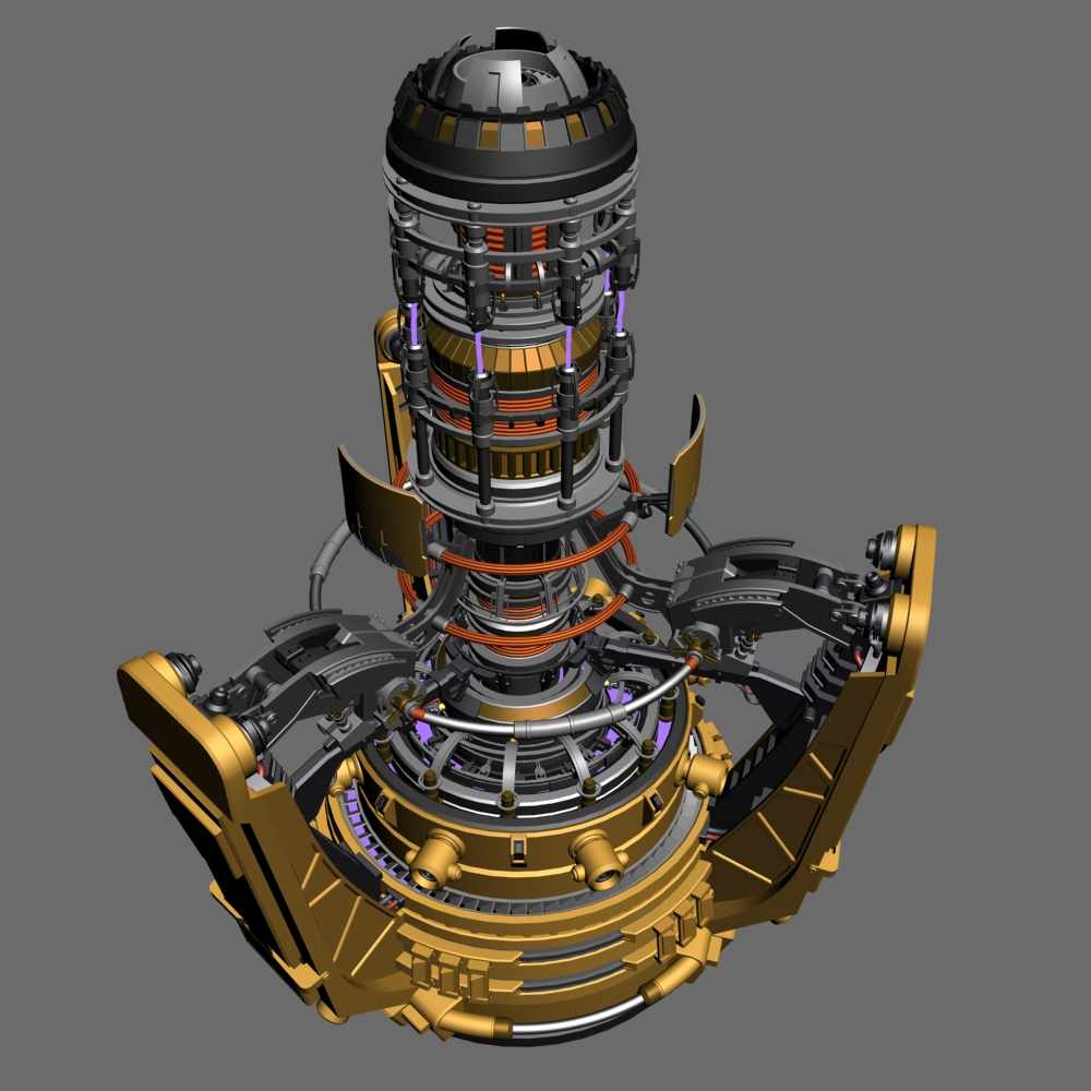 sci-fi energy generator 3d max
