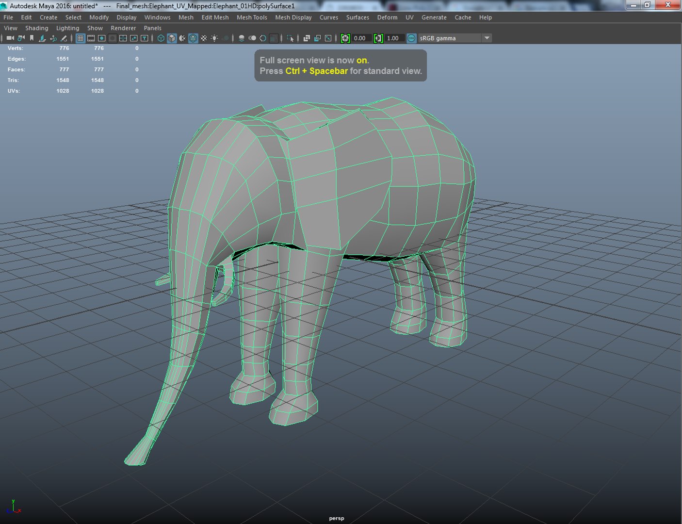 3D Elephant Autodesk - TurboSquid 1153175
