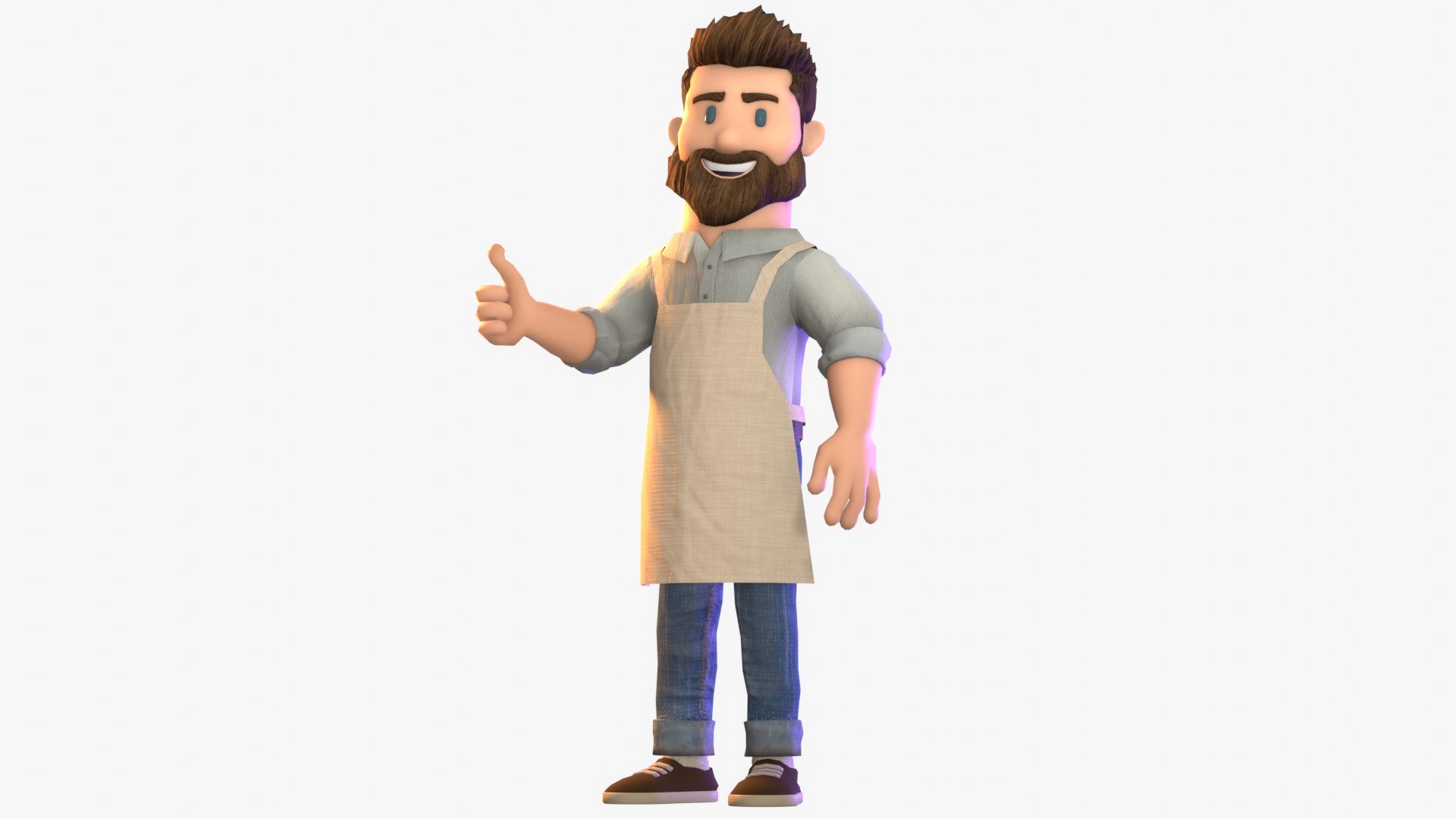 Barista - Stylized Low Poly Rigged and Animated Character 3D ...