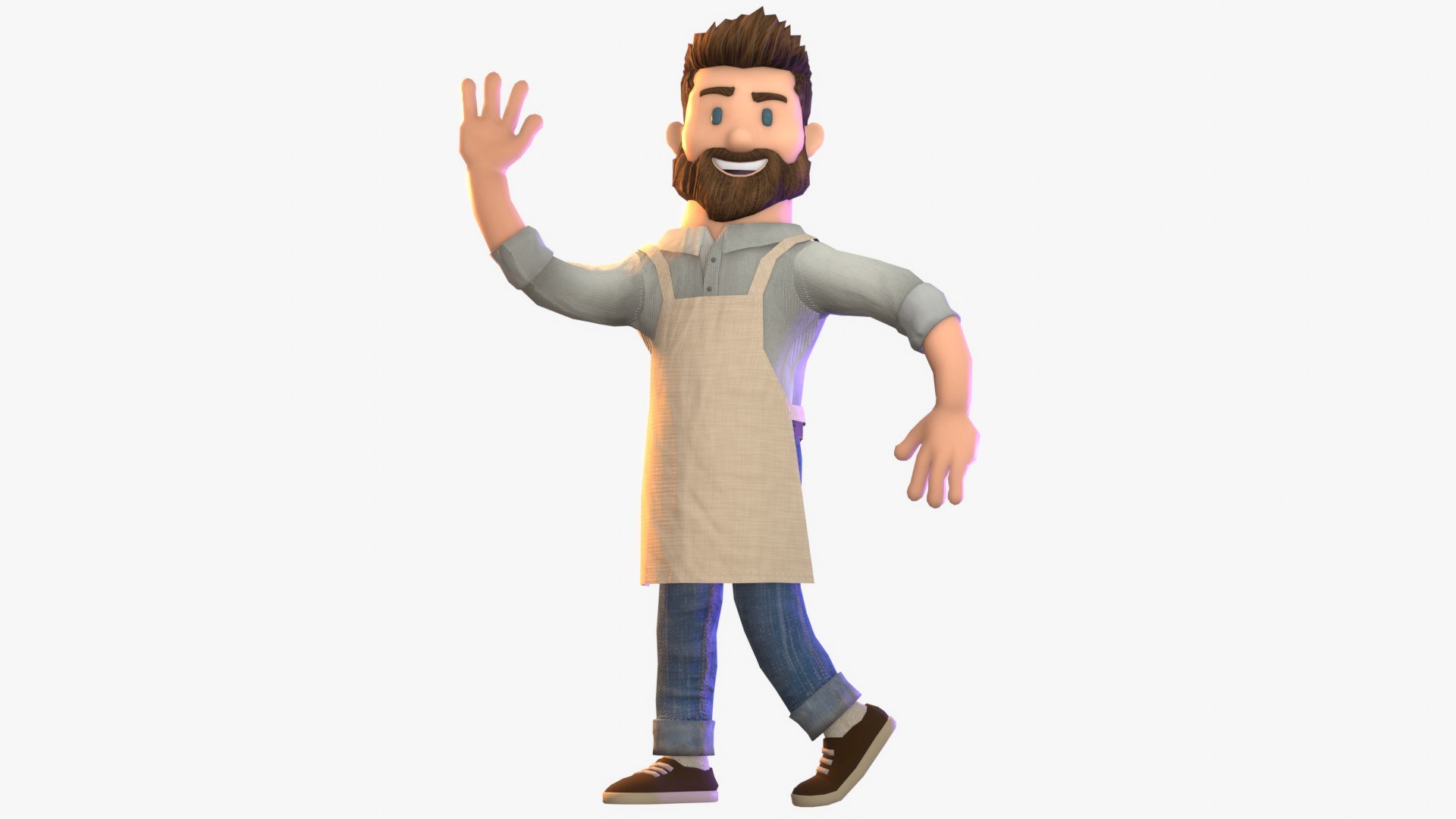 Barista - Stylized Low Poly Rigged And Animated Character 3D ...