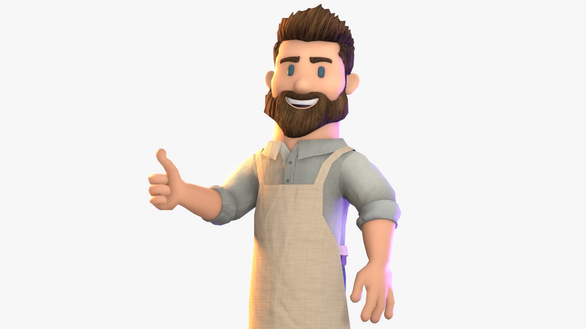 Barista - Stylized Low Poly Rigged And Animated Character 3D ...