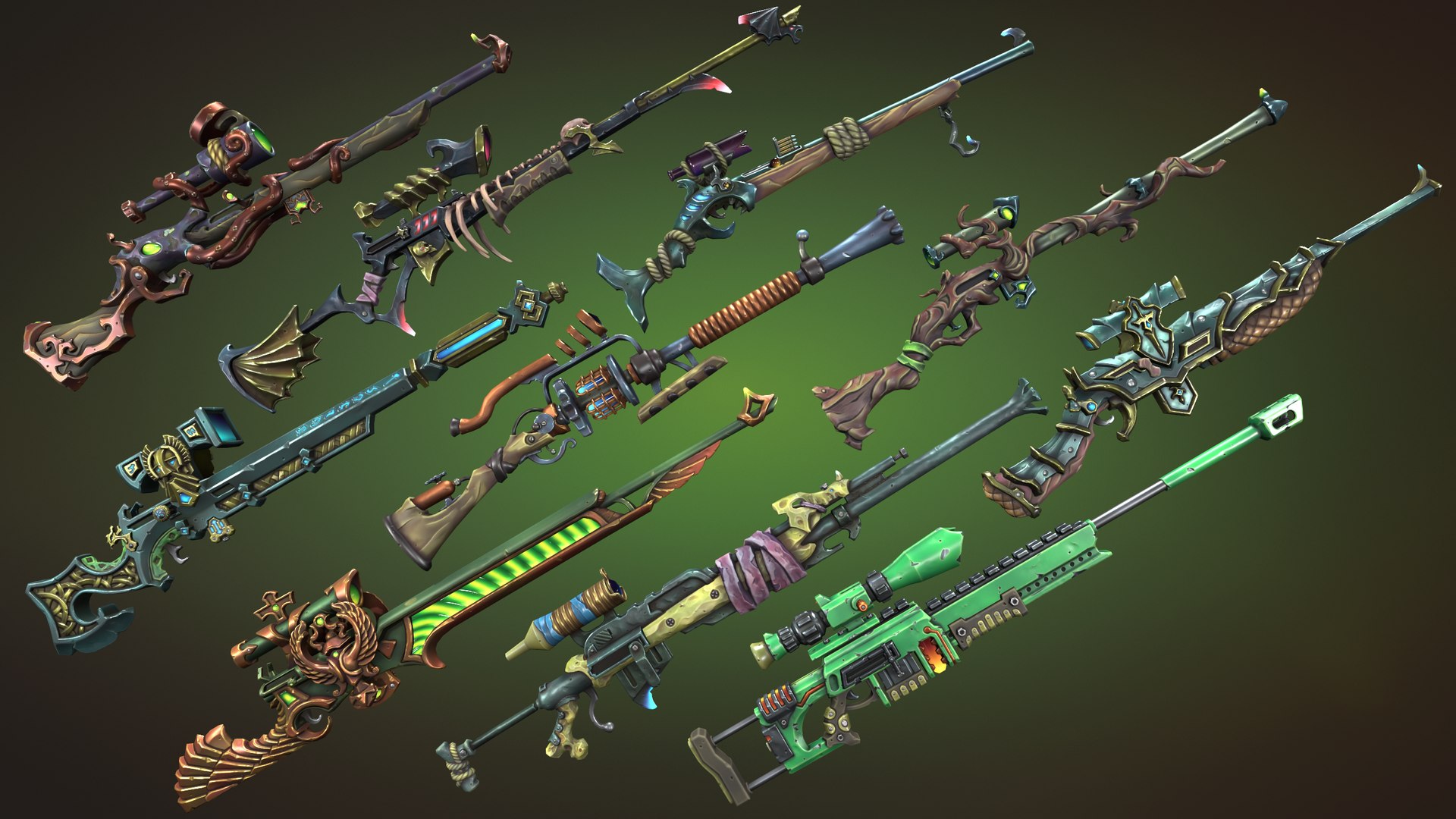 Fantasy Rifles Model - TurboSquid 2186707
