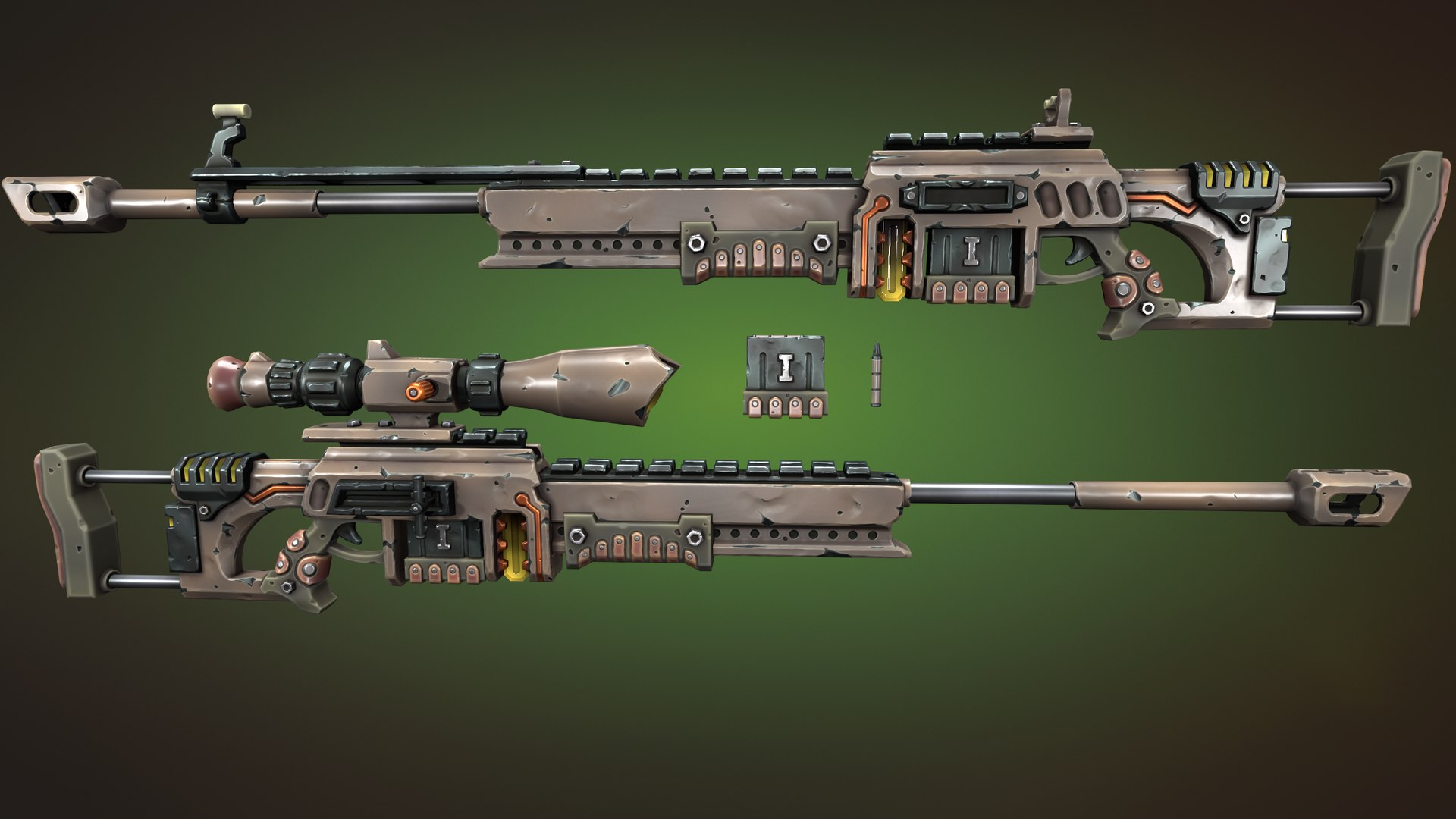 Fantasy Rifles Model - TurboSquid 2186707