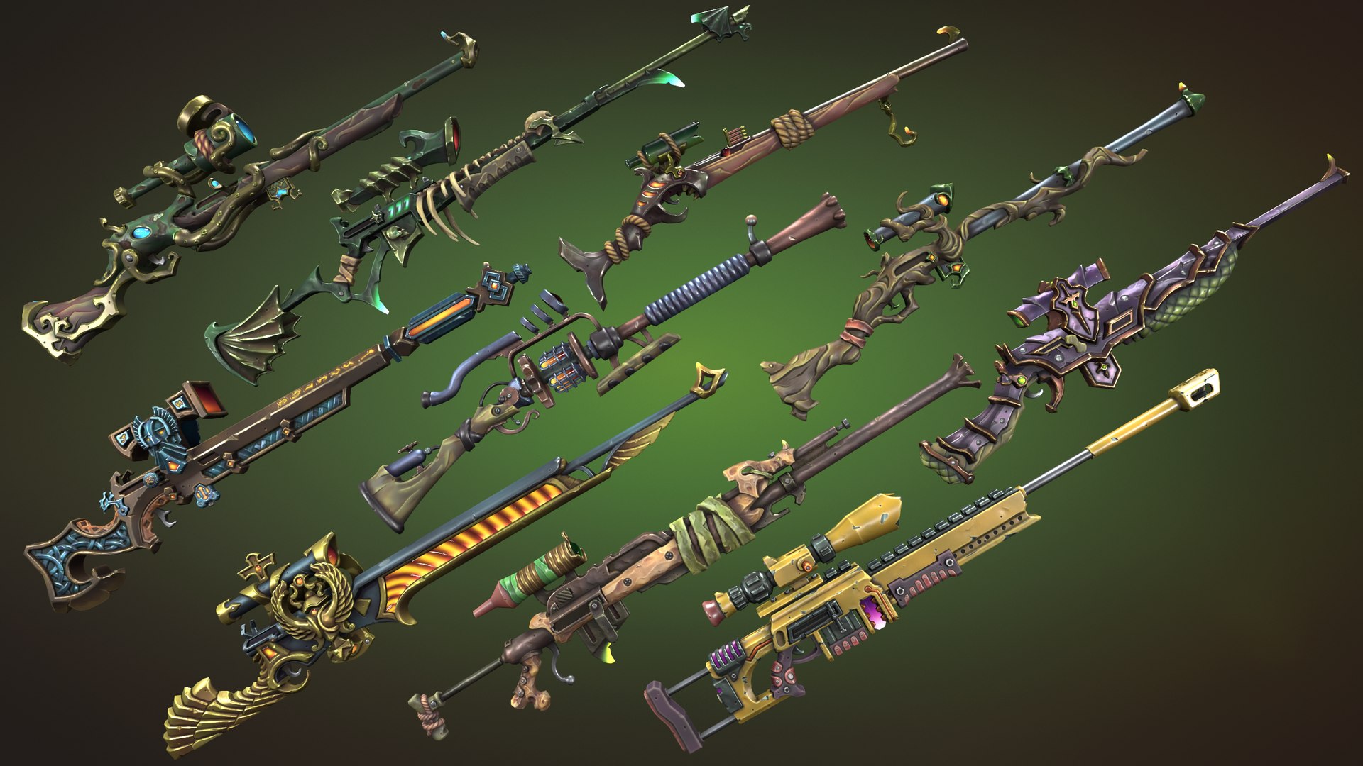 Fantasy Rifles Model - TurboSquid 2186707