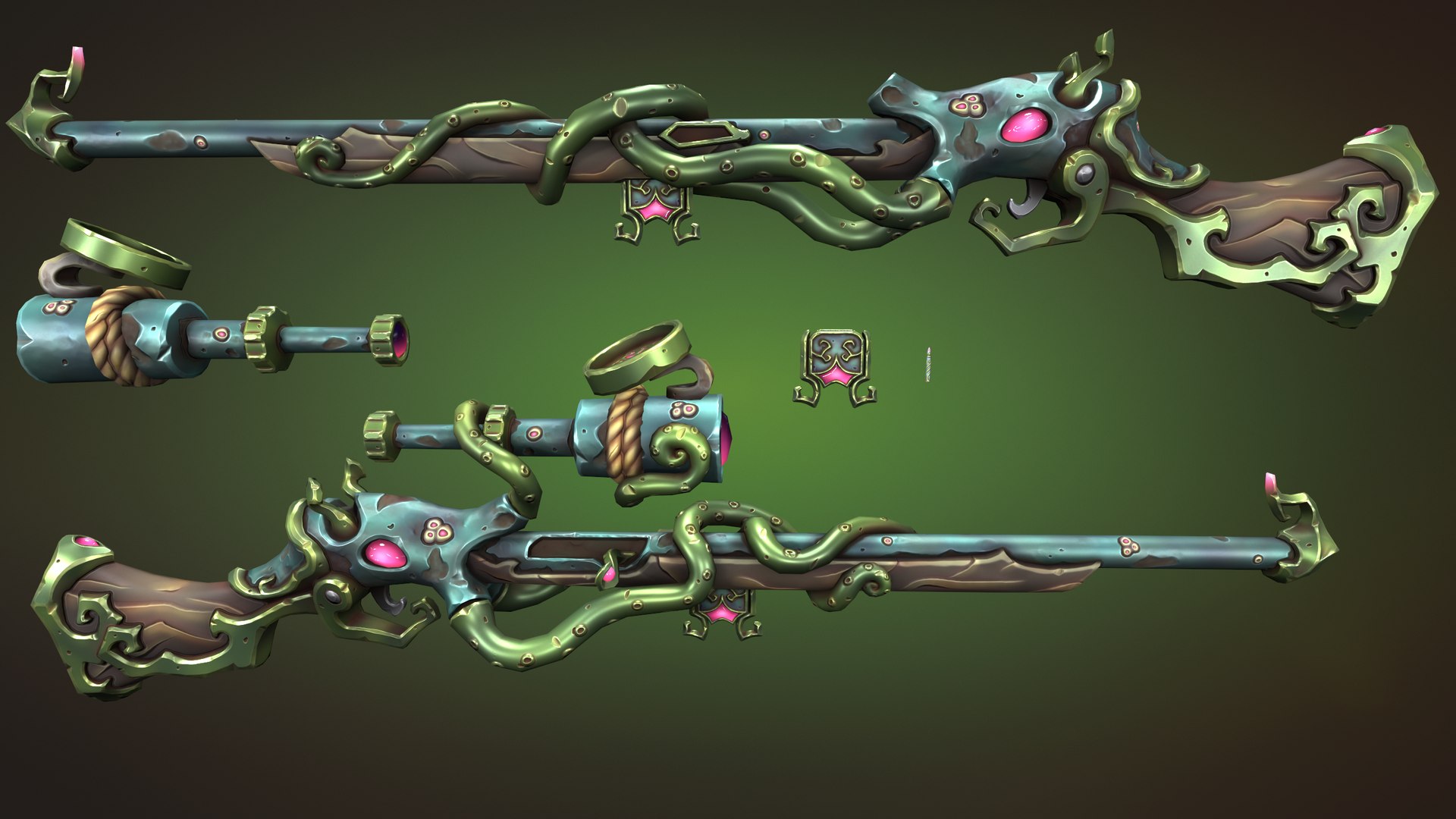 Fantasy Rifles Model - TurboSquid 2186707