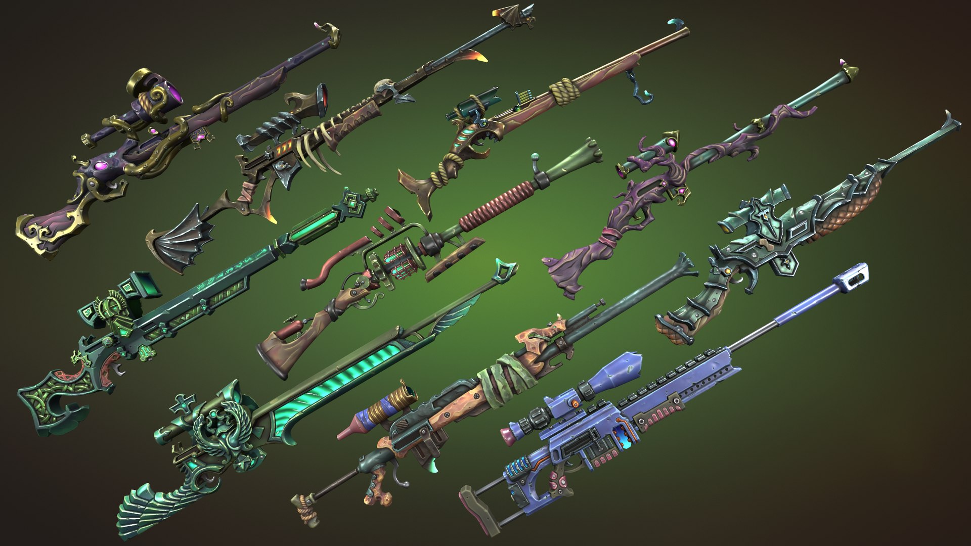 Fantasy Rifles Model - TurboSquid 2186707