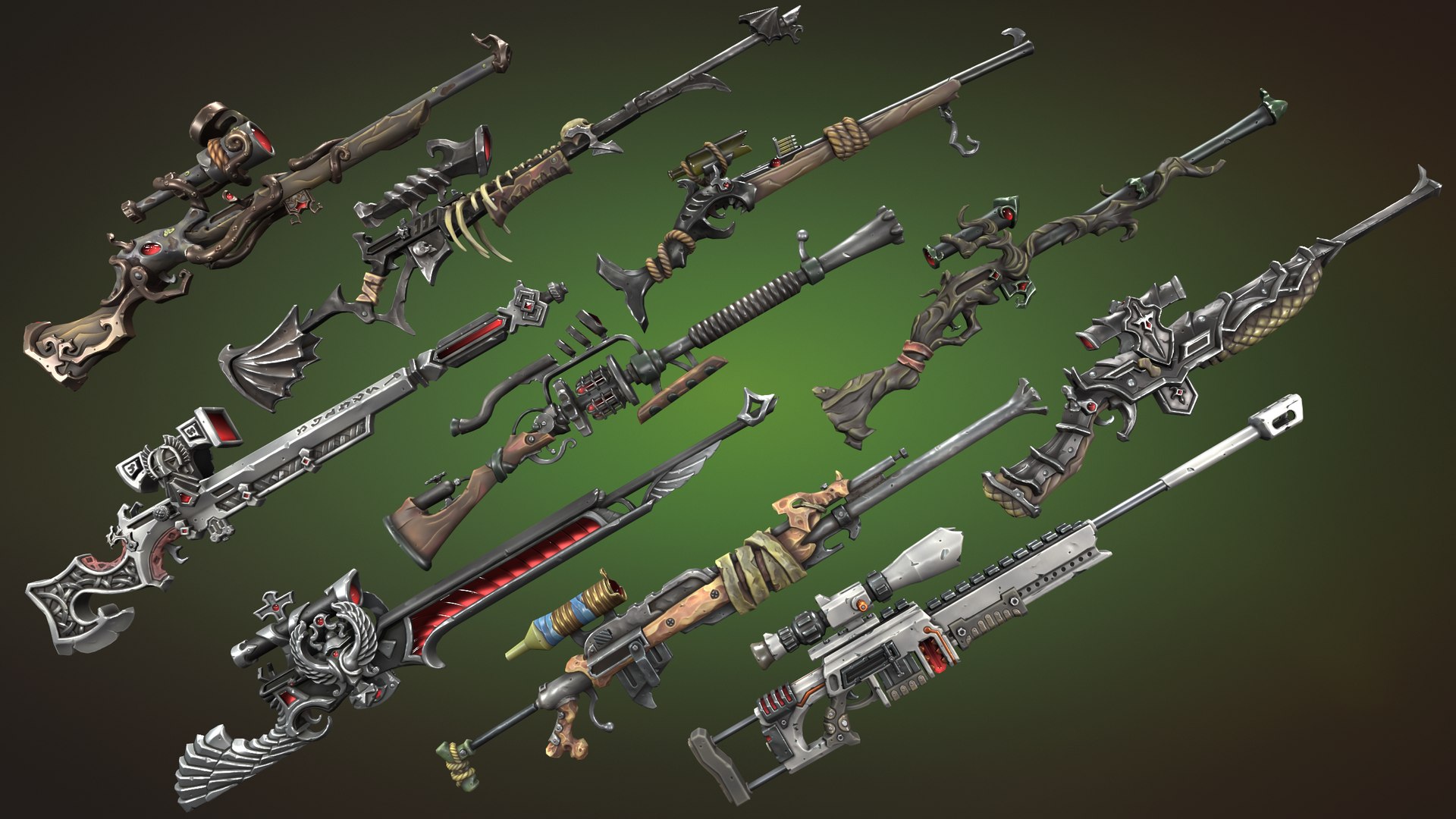 Fantasy Rifles Model - TurboSquid 2186707