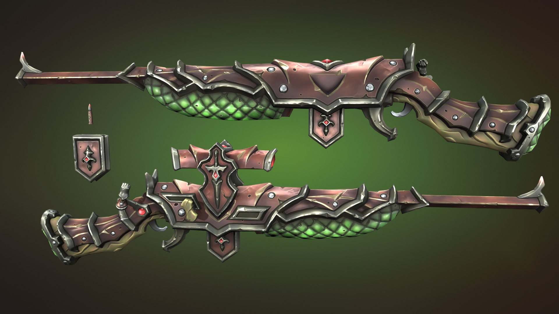 Fantasy Rifles Model - TurboSquid 2186707