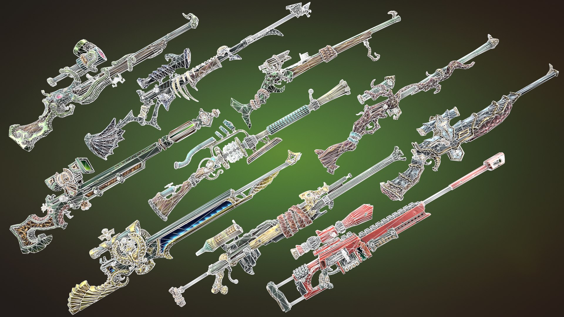 Fantasy Rifles Model - TurboSquid 2186707