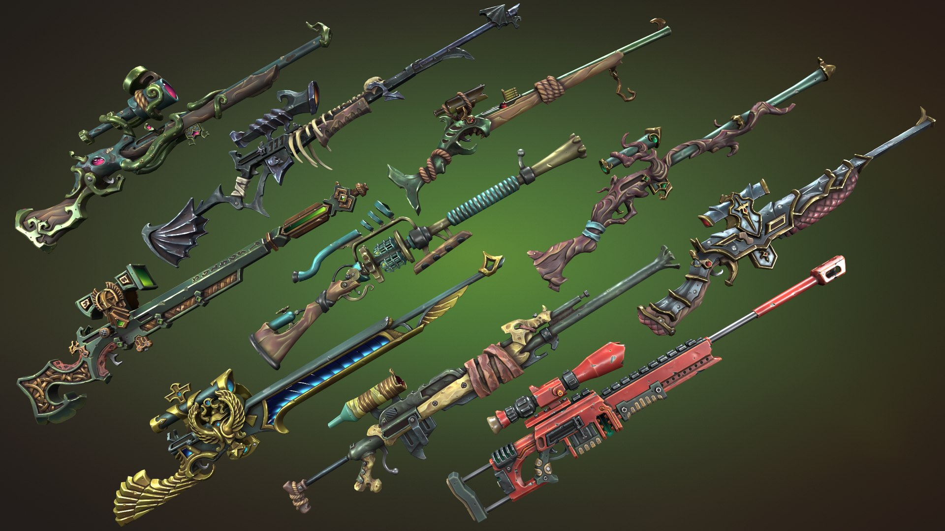 Fantasy Rifles Model - TurboSquid 2186707
