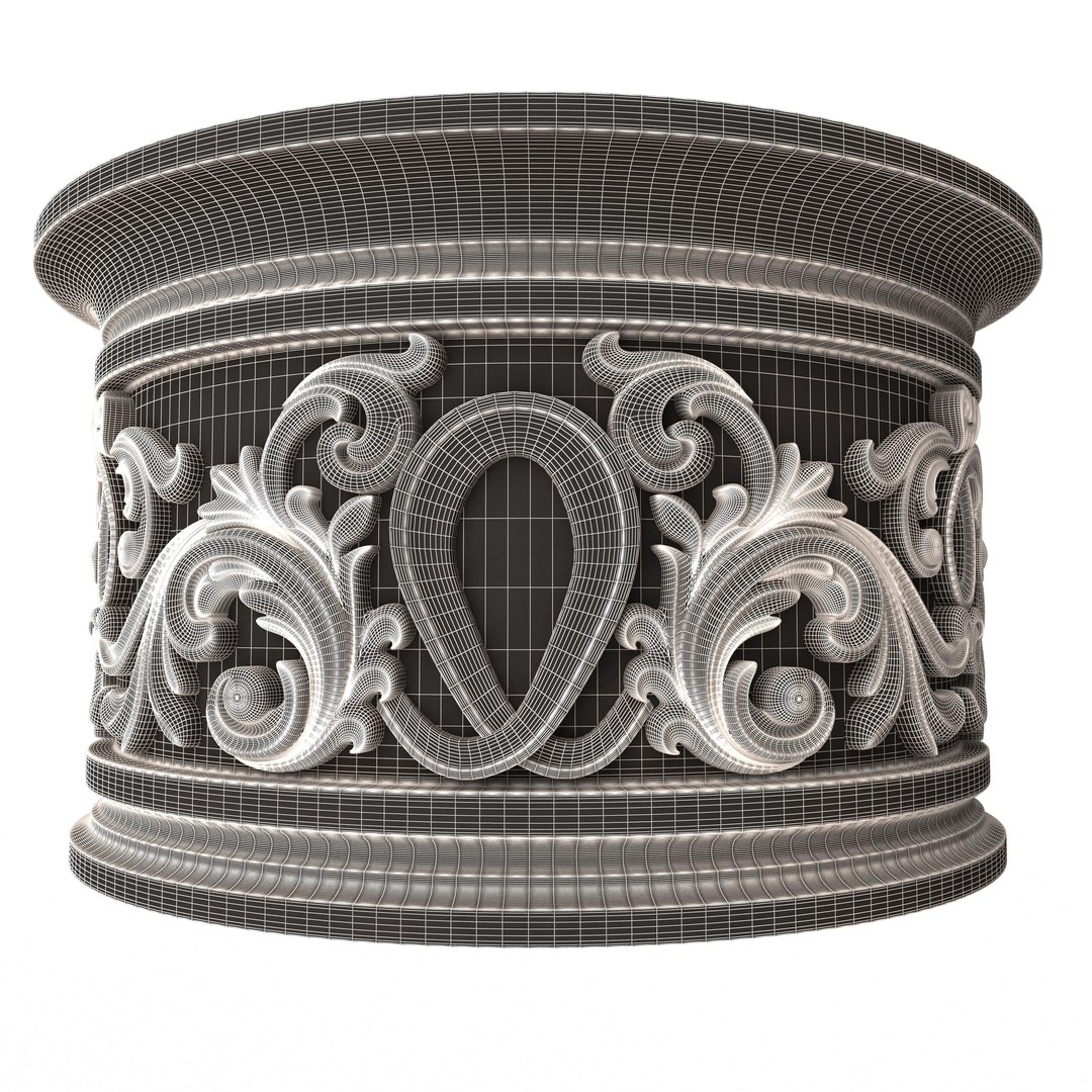 3D Carved Capital 1306 model - TurboSquid 2173646