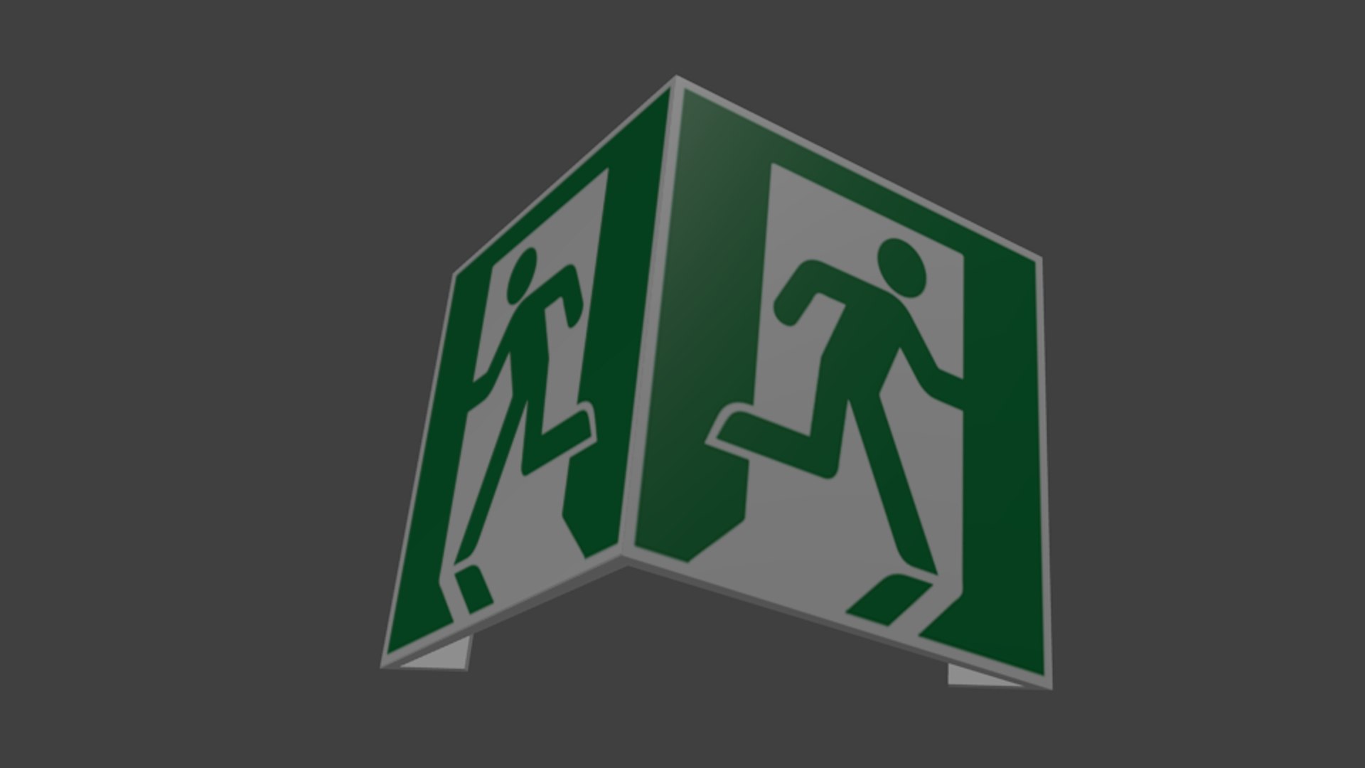 Emergency Exit Sing 3D Model - TurboSquid 1269098