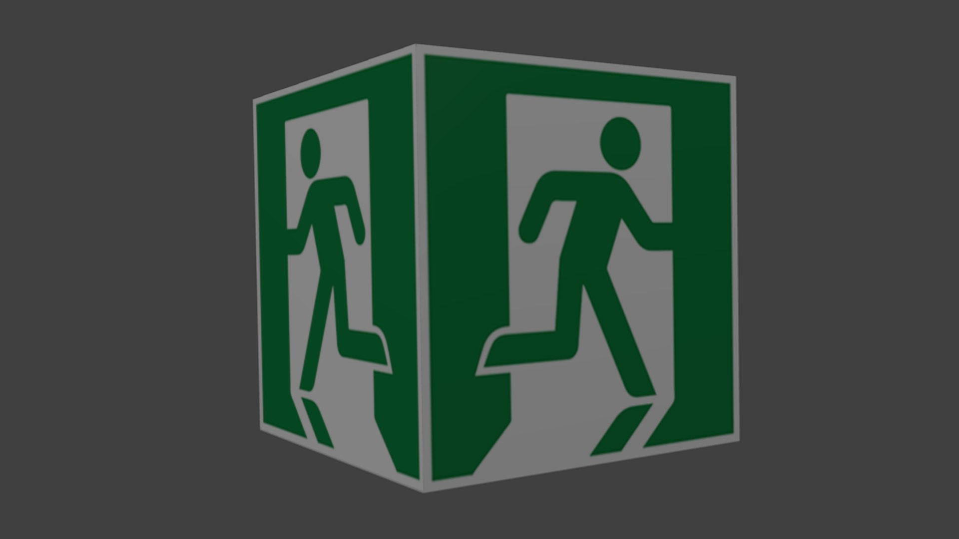 Emergency Exit Sing 3D Model - TurboSquid 1269098