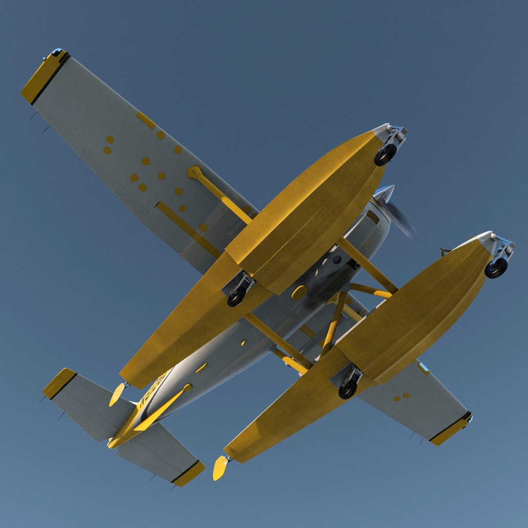 cessna 182 skylane floats 3d max