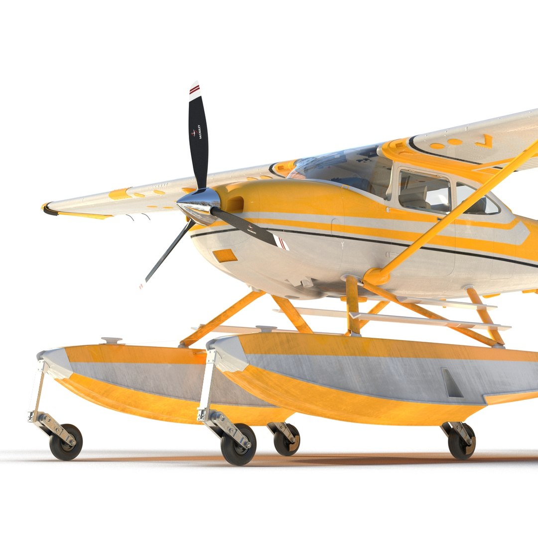 cessna 182 skylane floats 3d max