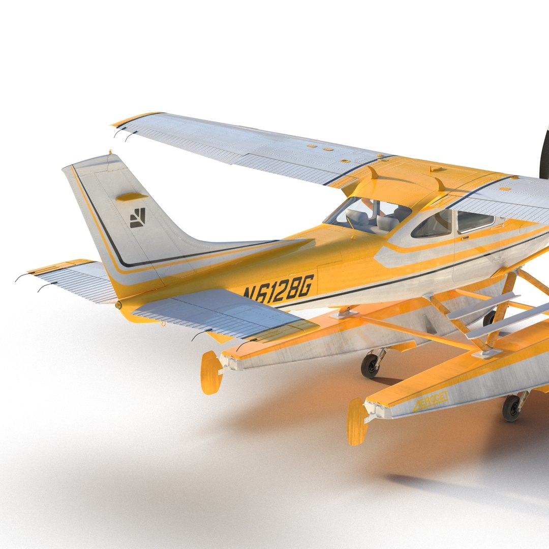 cessna 182 skylane floats 3d max