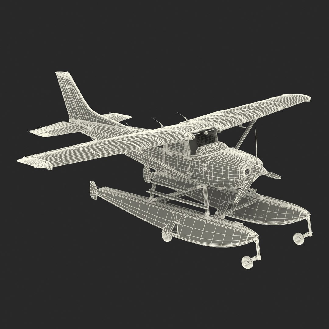 cessna 182 skylane floats 3d max