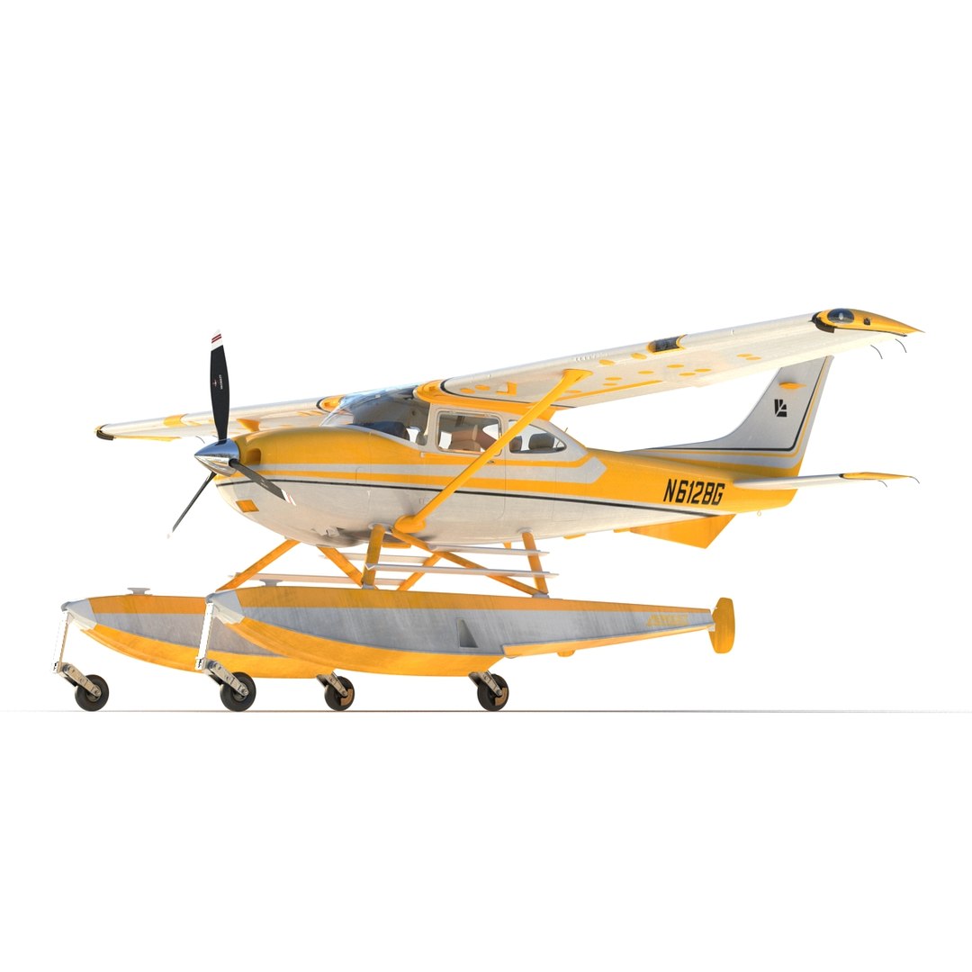 cessna 182 skylane floats 3d max
