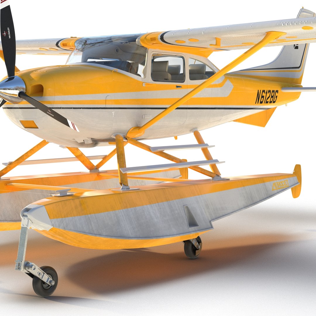 cessna 182 skylane floats 3d max
