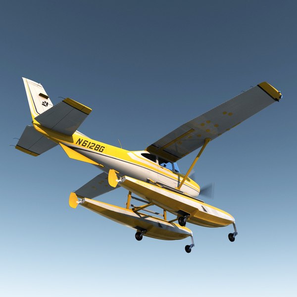 cessna 182 skylane floats 3d max