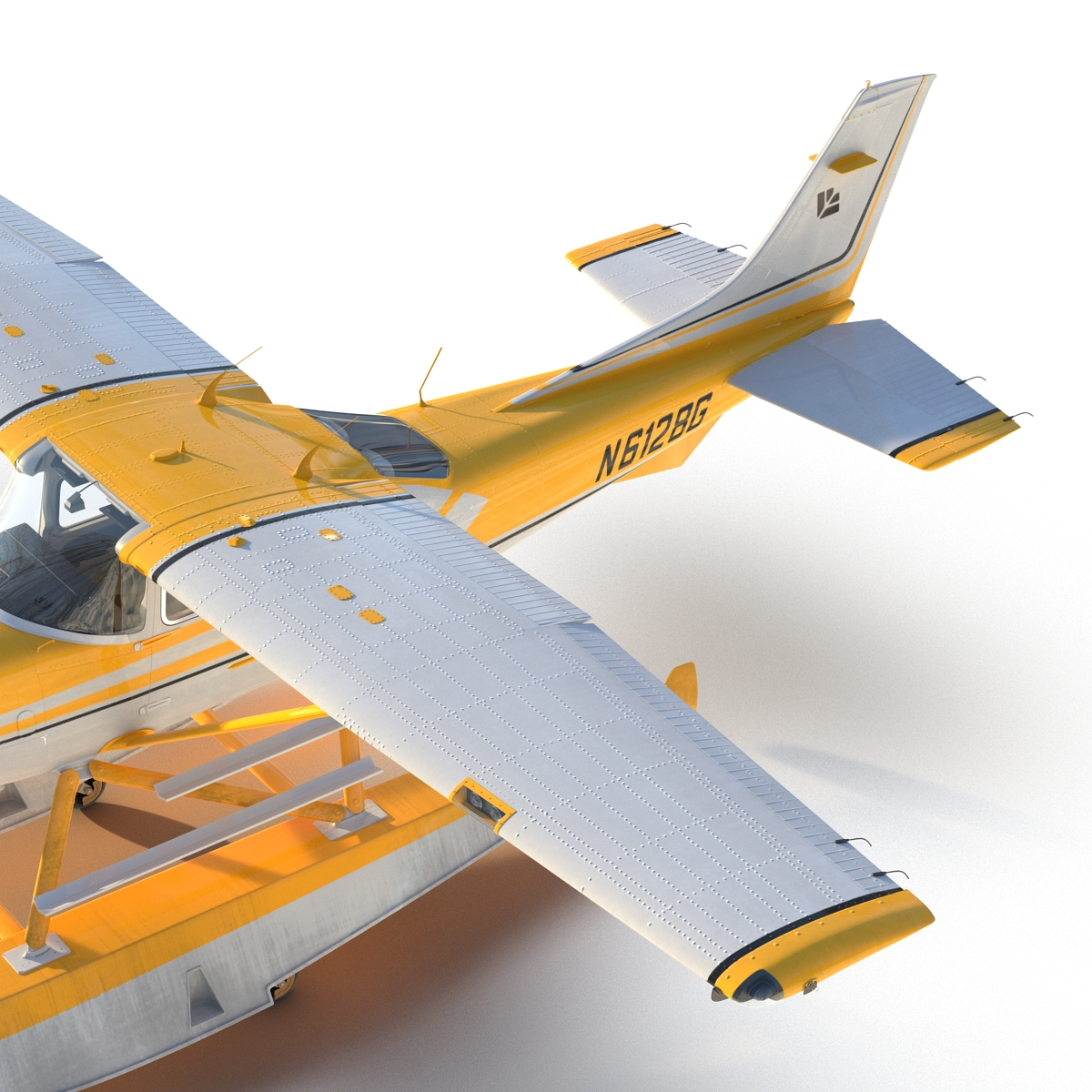 cessna 182 skylane floats 3d max
