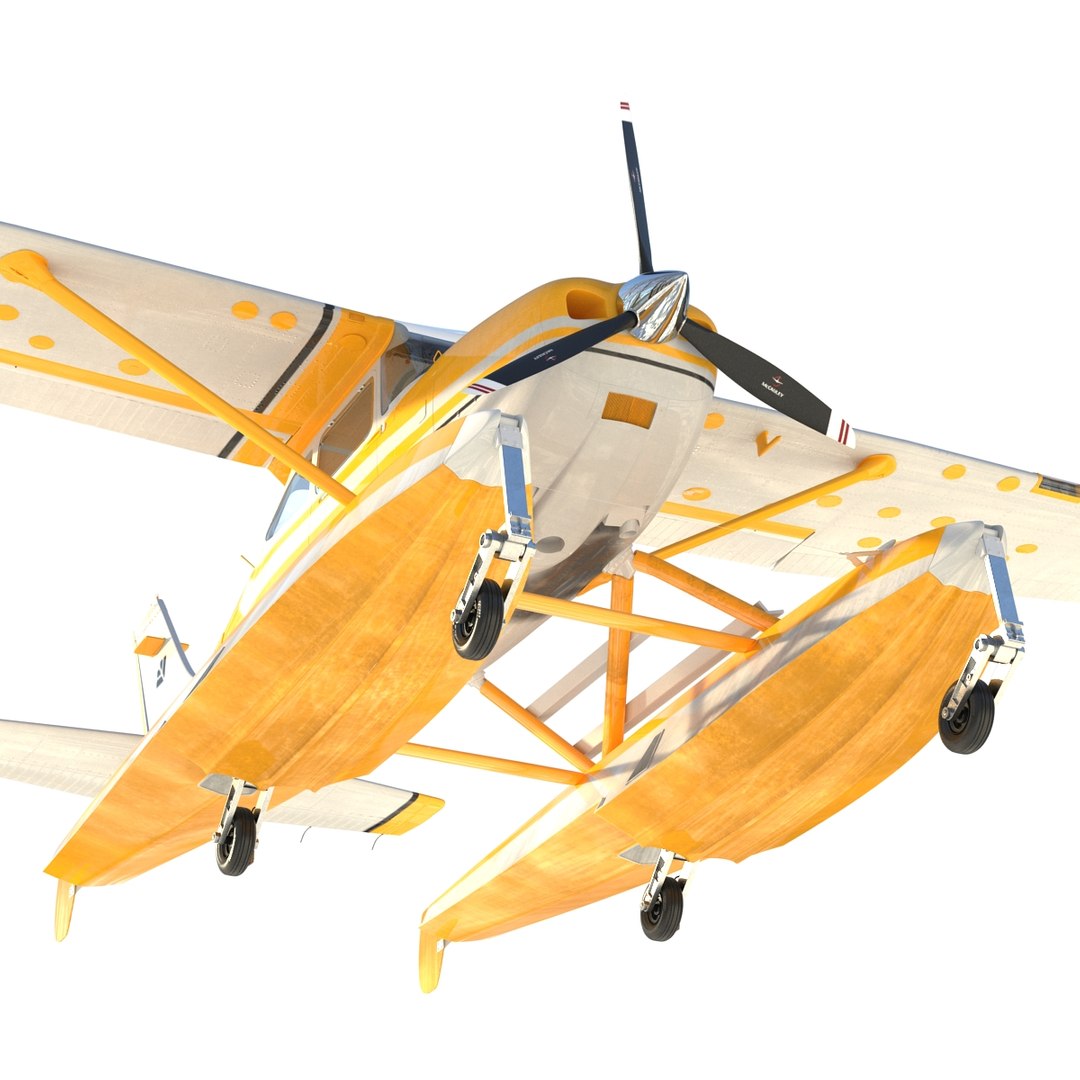 cessna 182 skylane floats 3d max