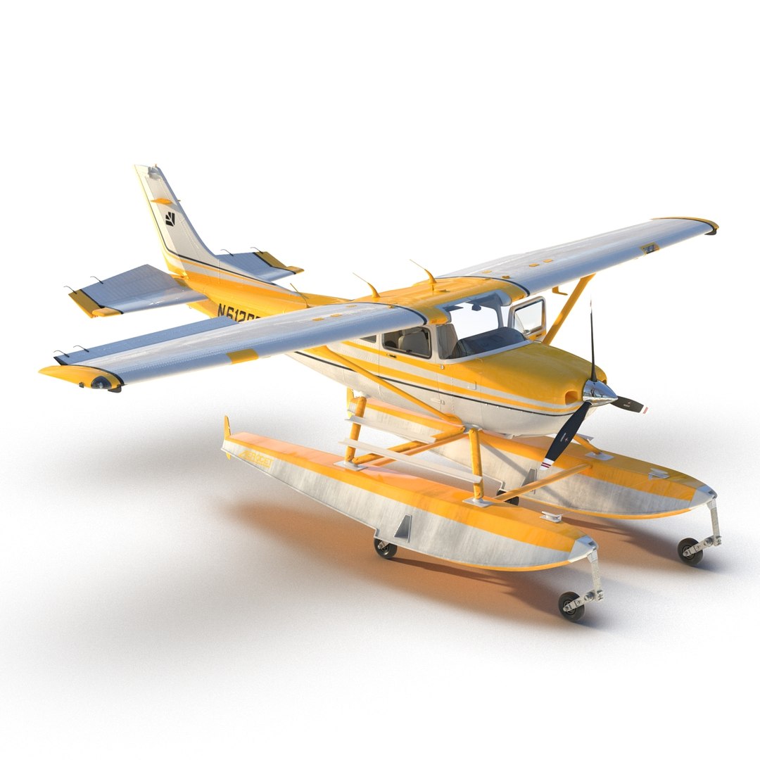cessna 182 skylane floats 3d max